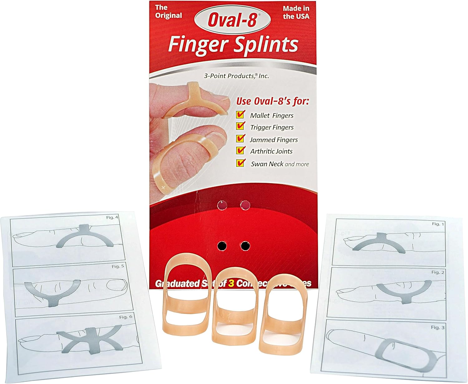 Oval-8 Finger Splint Graduated Set - Sizes 6, 7, 8 : Amazon.ca: Health ...