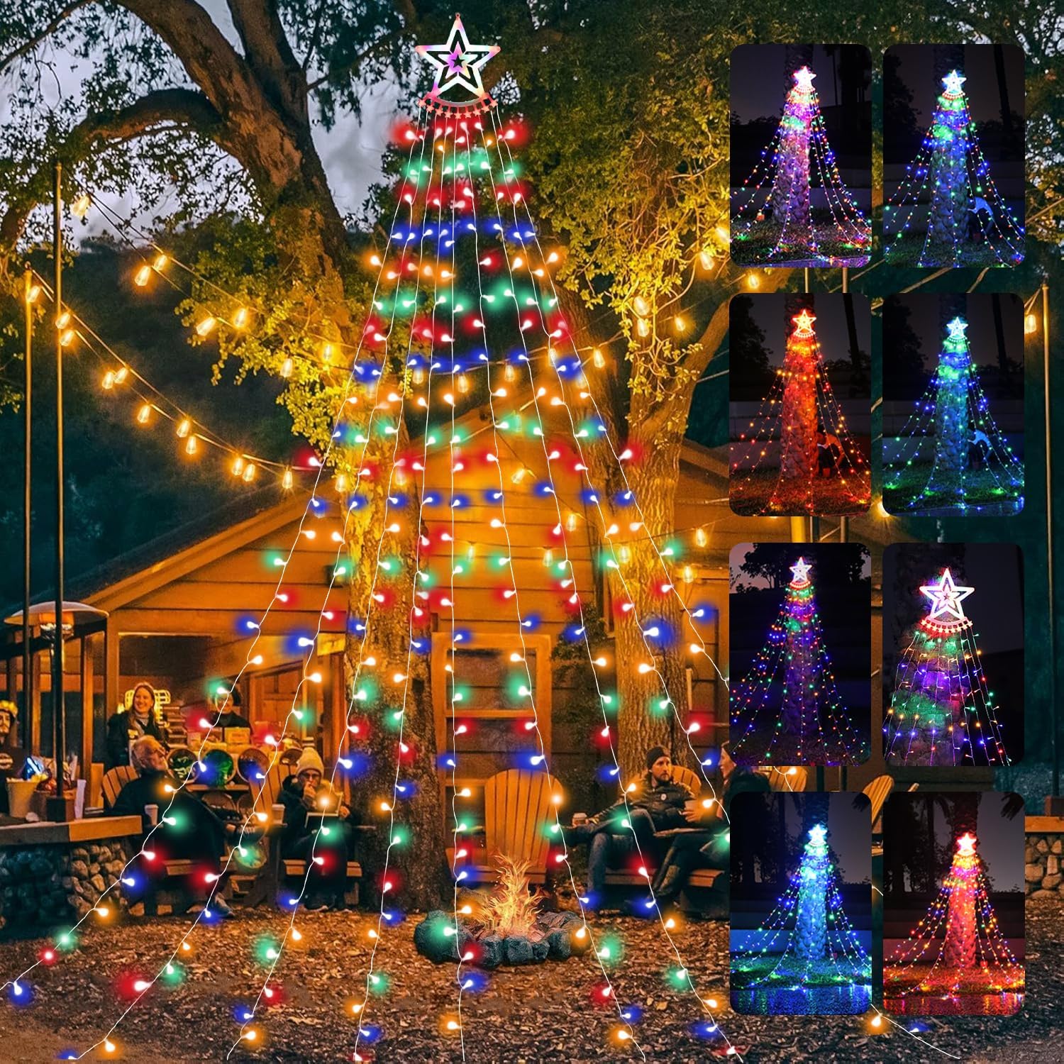 Uniwolk Outside Christmas Decorations Lights with Remote&APP Control ...