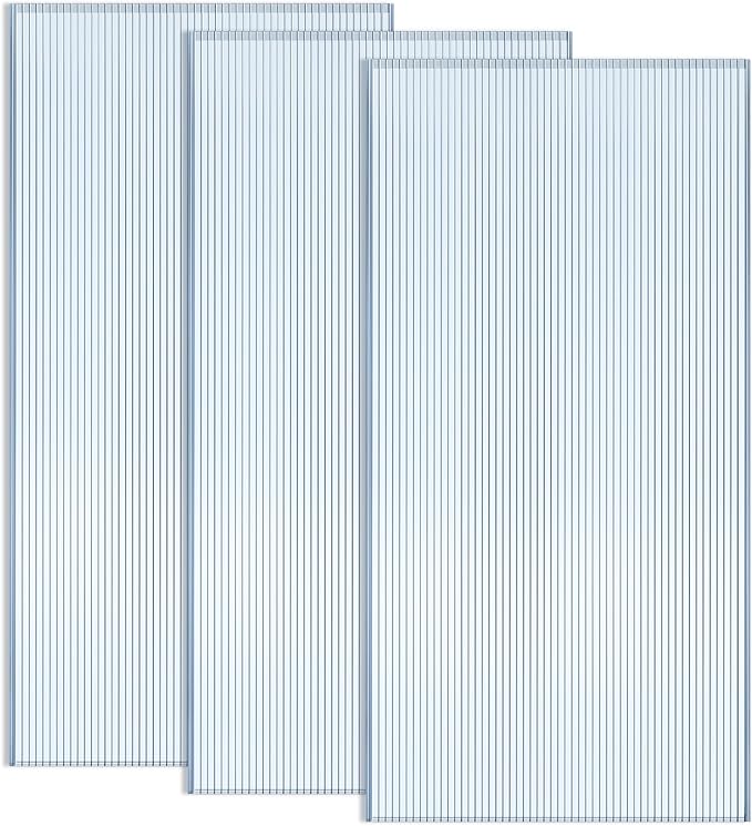 Hotop Polycarbonate Greenhouse Panels 4' x 2' x 0.24" Double Layer ...