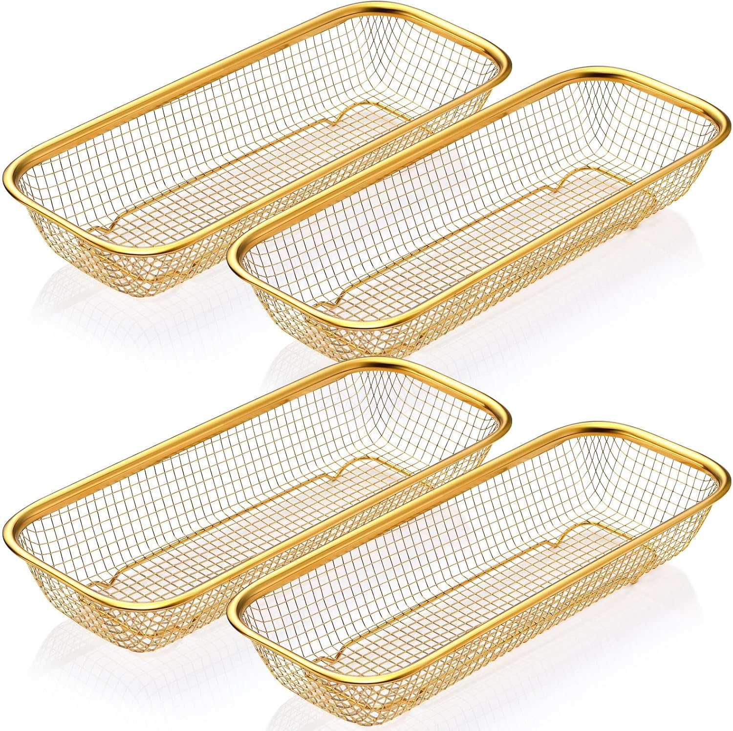 Amazon.com - Singhoow 4 Pcs Gold Kitchen Drawer Baskets Stainless Steel ...