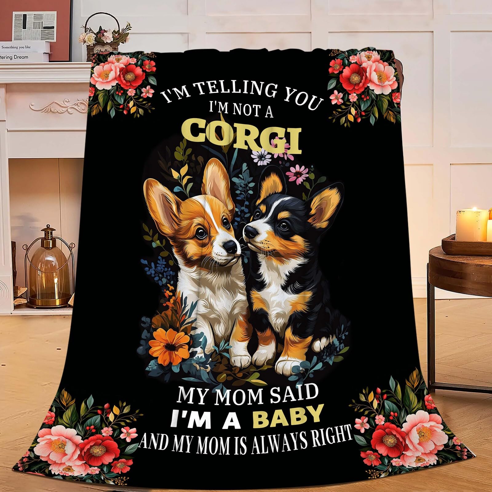 Amazon.com: Corgi Throw Blanket Cute Corgi Dog Gifts for Kids Girls ...