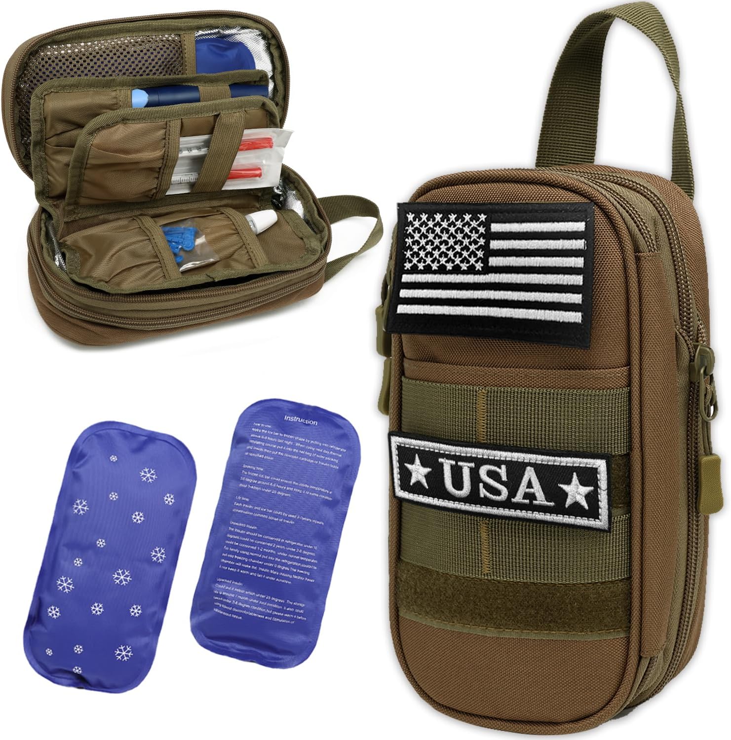 Amazon.com: SLINRKE Tactical Insulin Cooler Travel Case - Expandable ...