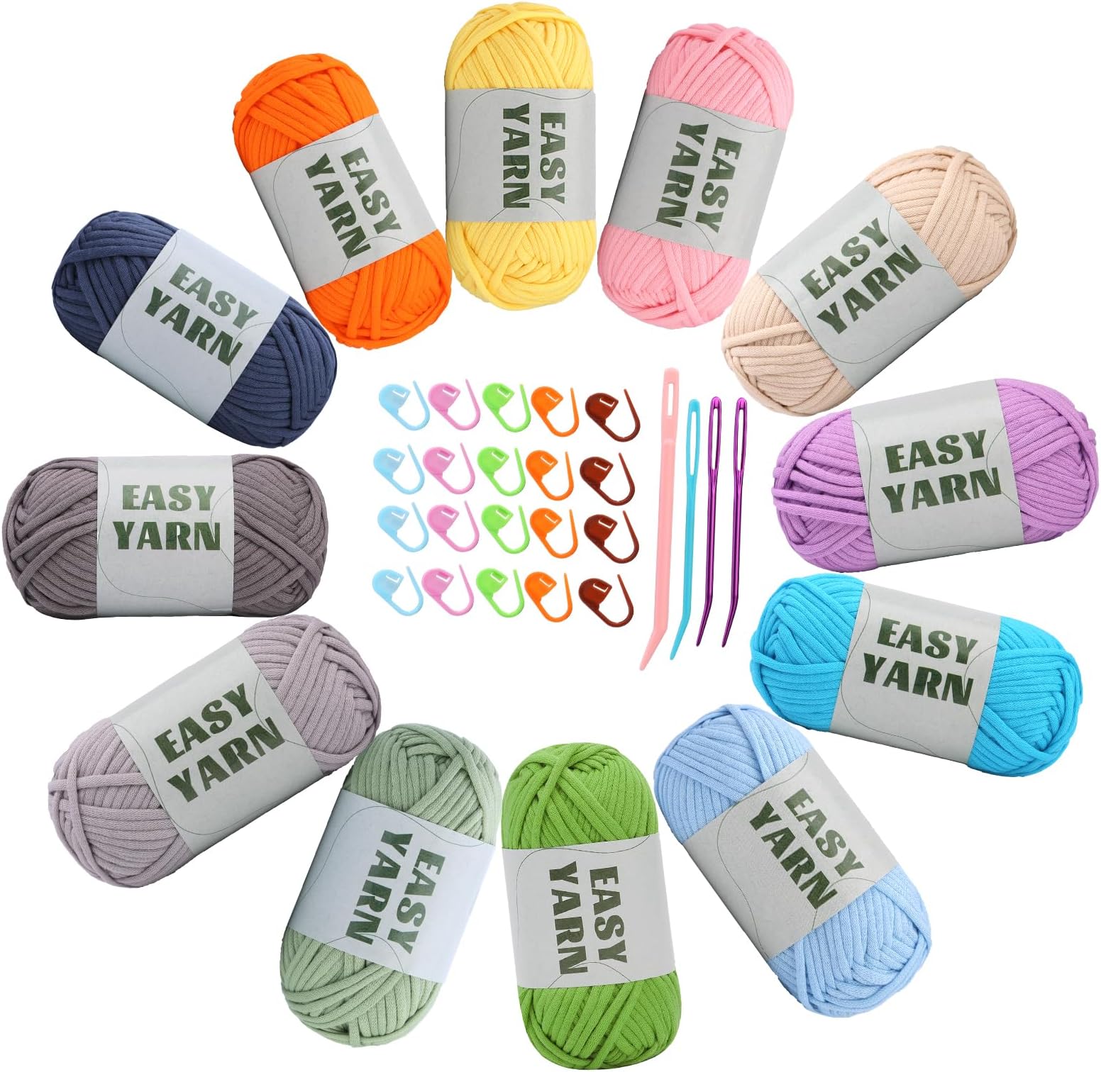 Amazon.com: Sekafris 24 Pack Crochet Yarn Beginner - Black White Orange ...