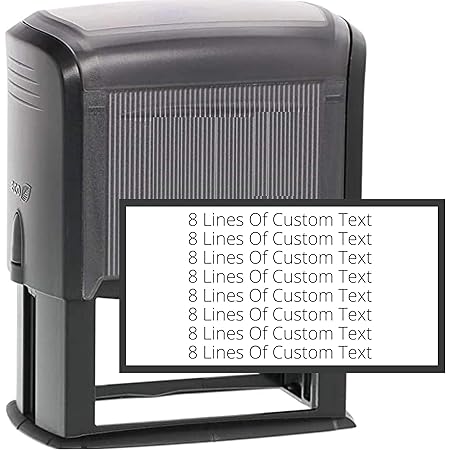 Self Inking 1 2 3 4 5 6 7 Line Custom Stamp - Personalized Name Stamp ...