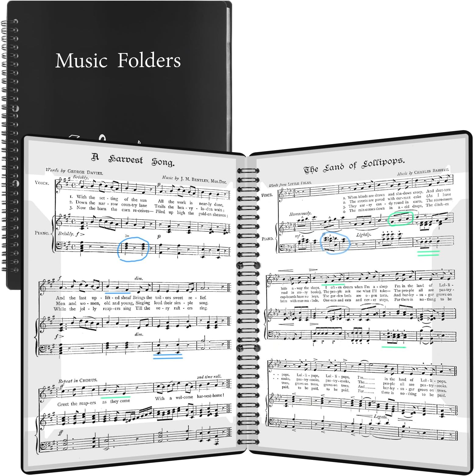 Amazon.com: Music File Folder A4 Size Sheet Music Folder Paper ...
