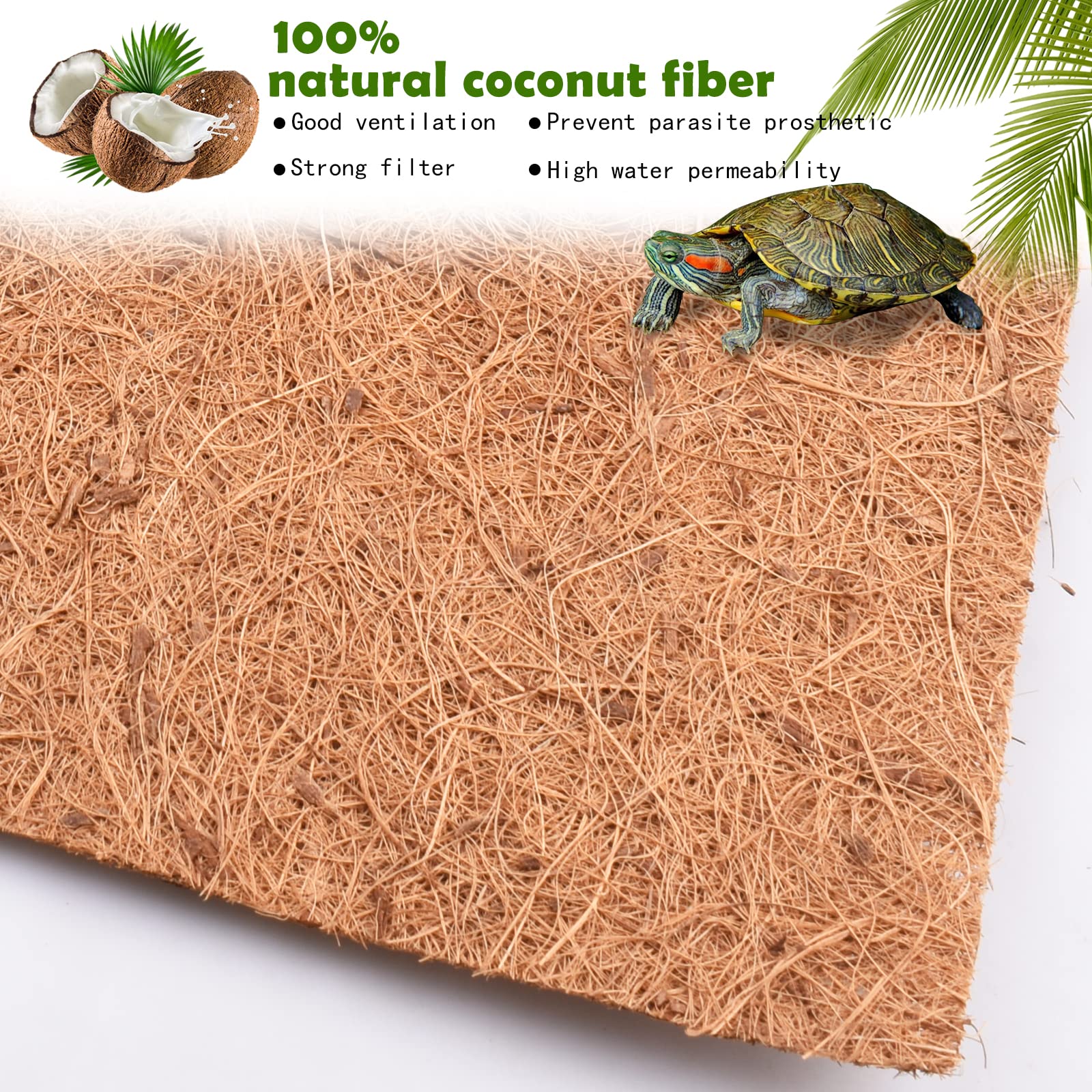 Coco Liner Roll 2m*0.4m/80″ x 16″, Natural Coconut Hanging Basket Liner ...