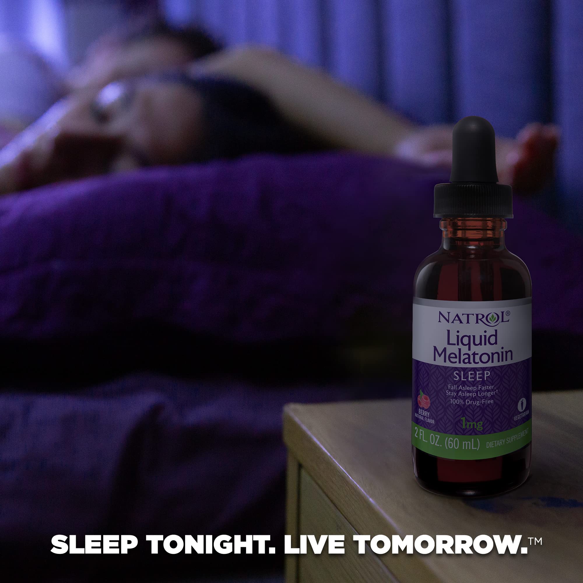 Snapklik.com : Liquid Melatonin 1mg, Berry-Flavored Dietary Supplement ...