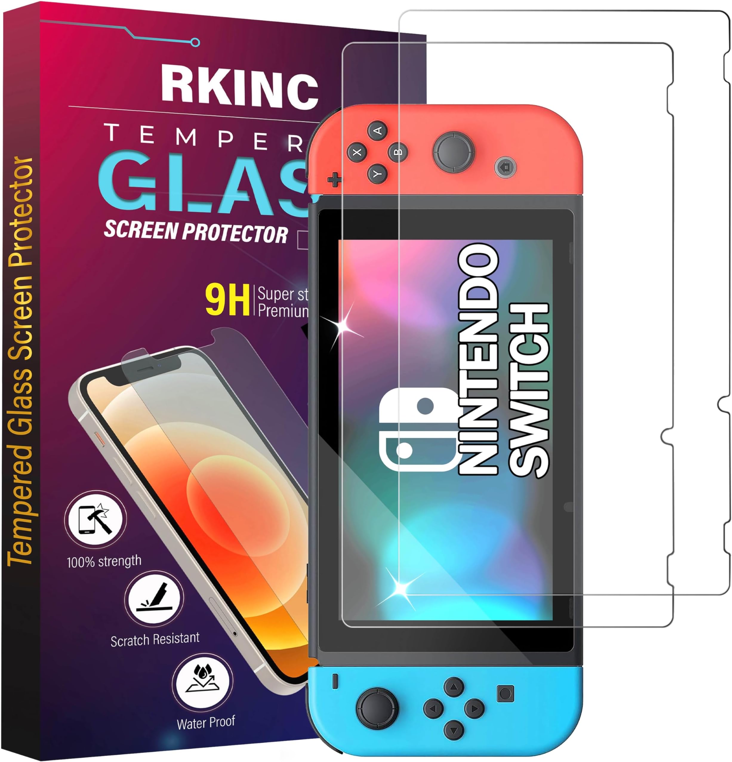 Amazon.com: NEW'C 3 Pack Designed for Nintendo Switch Screen Protector ...
