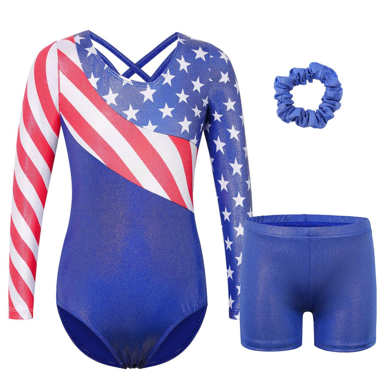 Amazon.com: BAOHULU Gymnastics Leotards for Girls Long Sleeve Sparkly ...