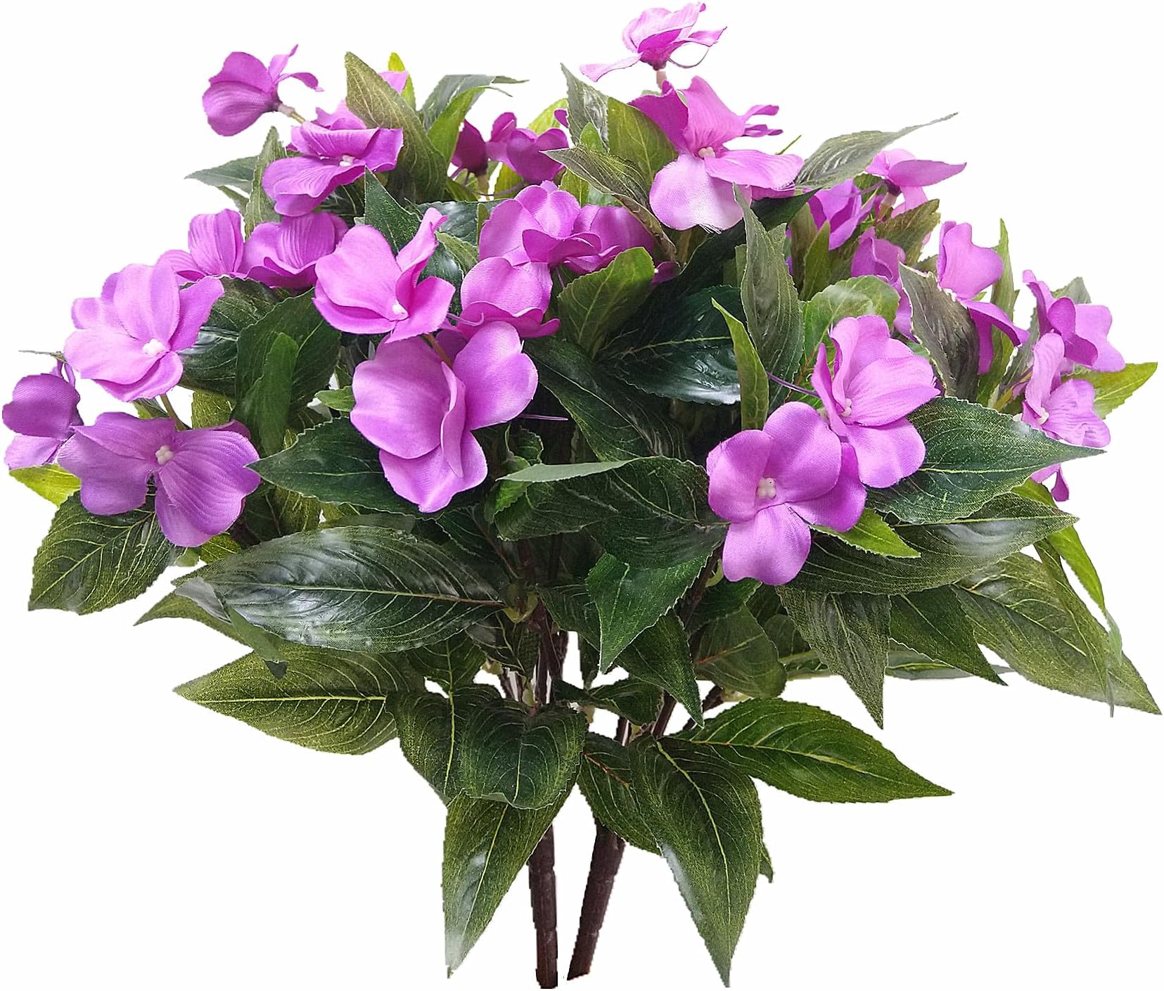 Amazon.com: FAICOIA 2 Branches Artificial Impatiens Flowers Faux ...