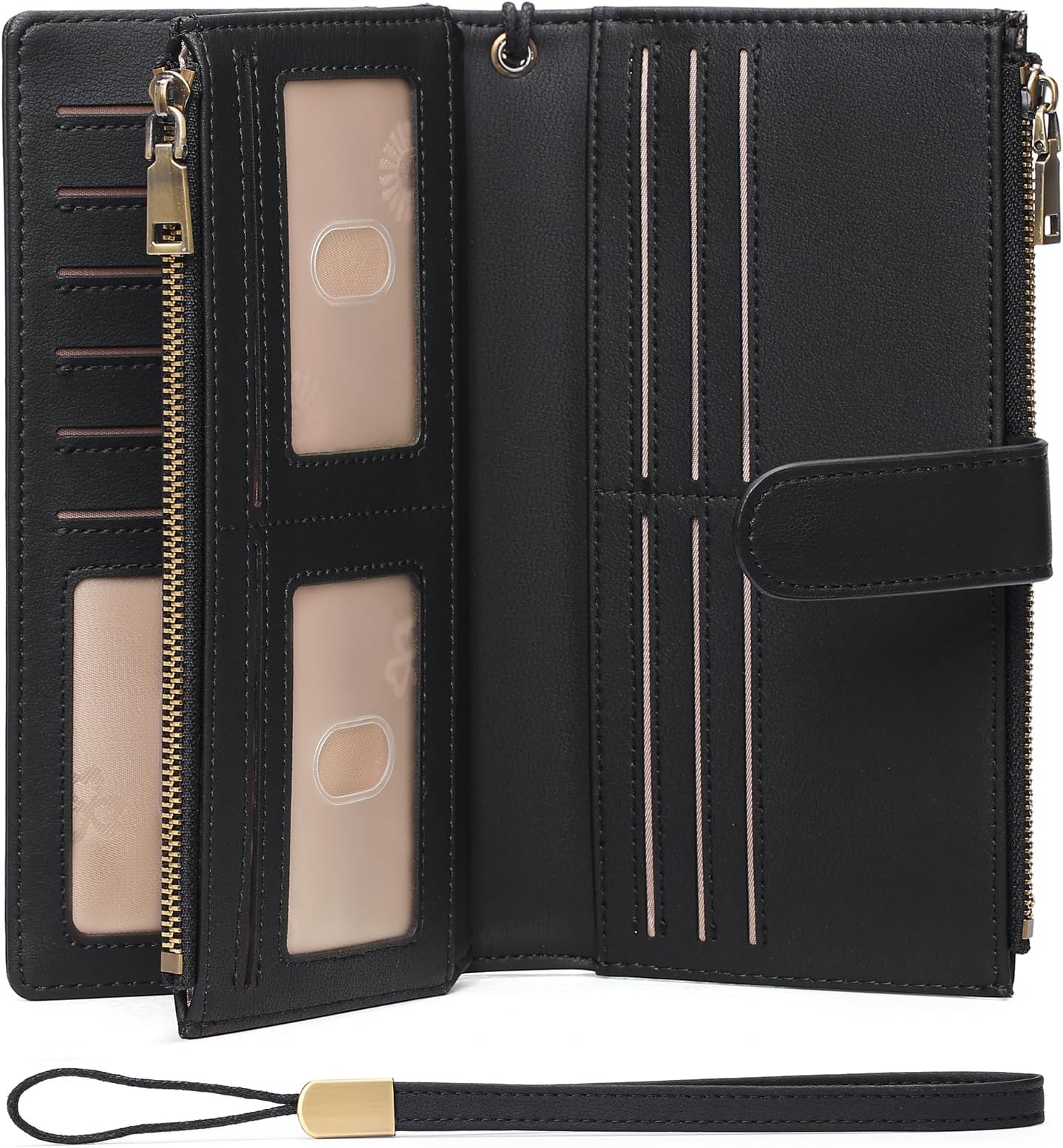 Amazon.com: GOIACII Womens Wallets Rfid Credit Card Holder with 2 ...