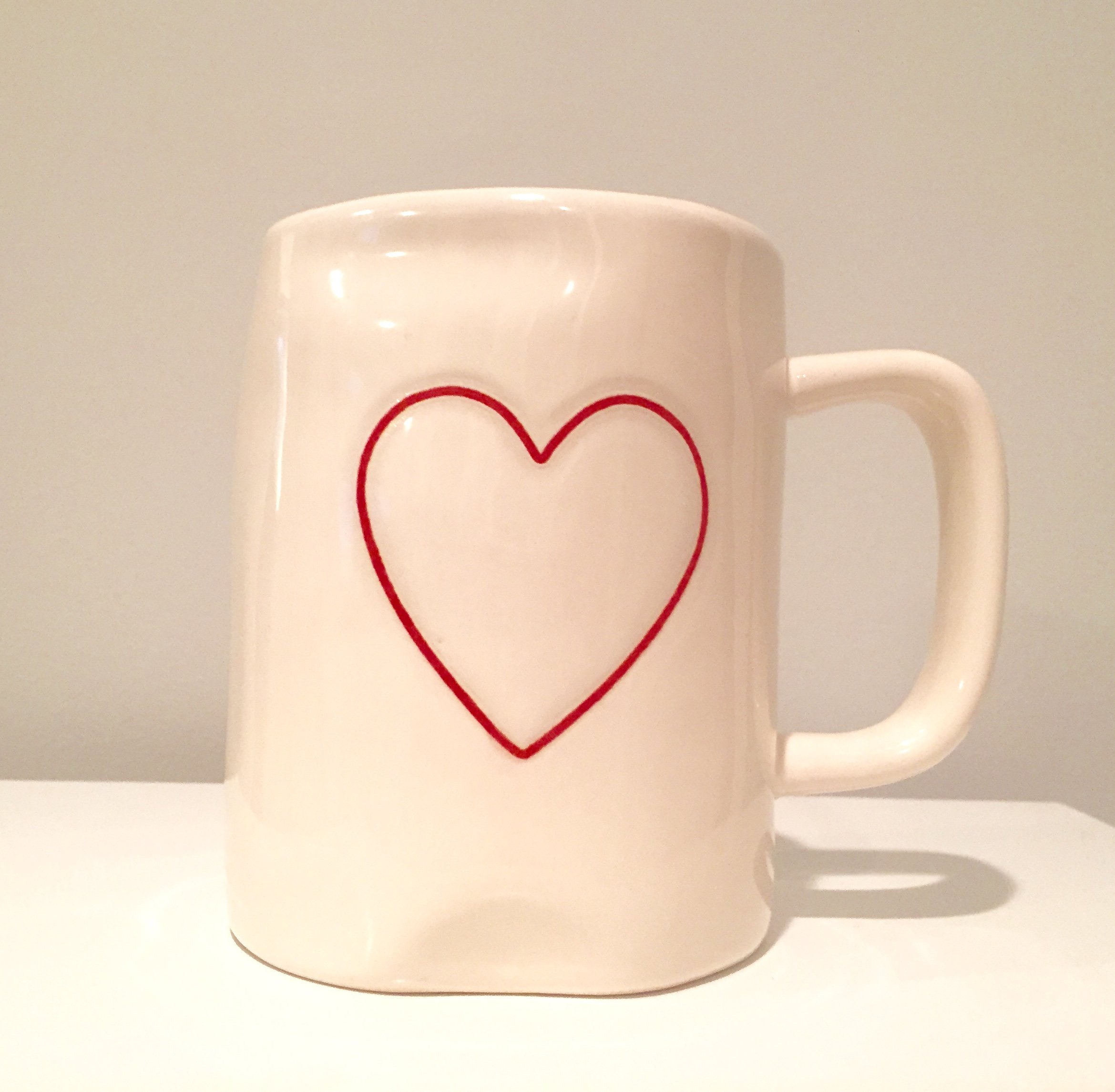 Amazon.com: Rae Dunn Valentine Heart Mug Red Interior : Home & Kitchen