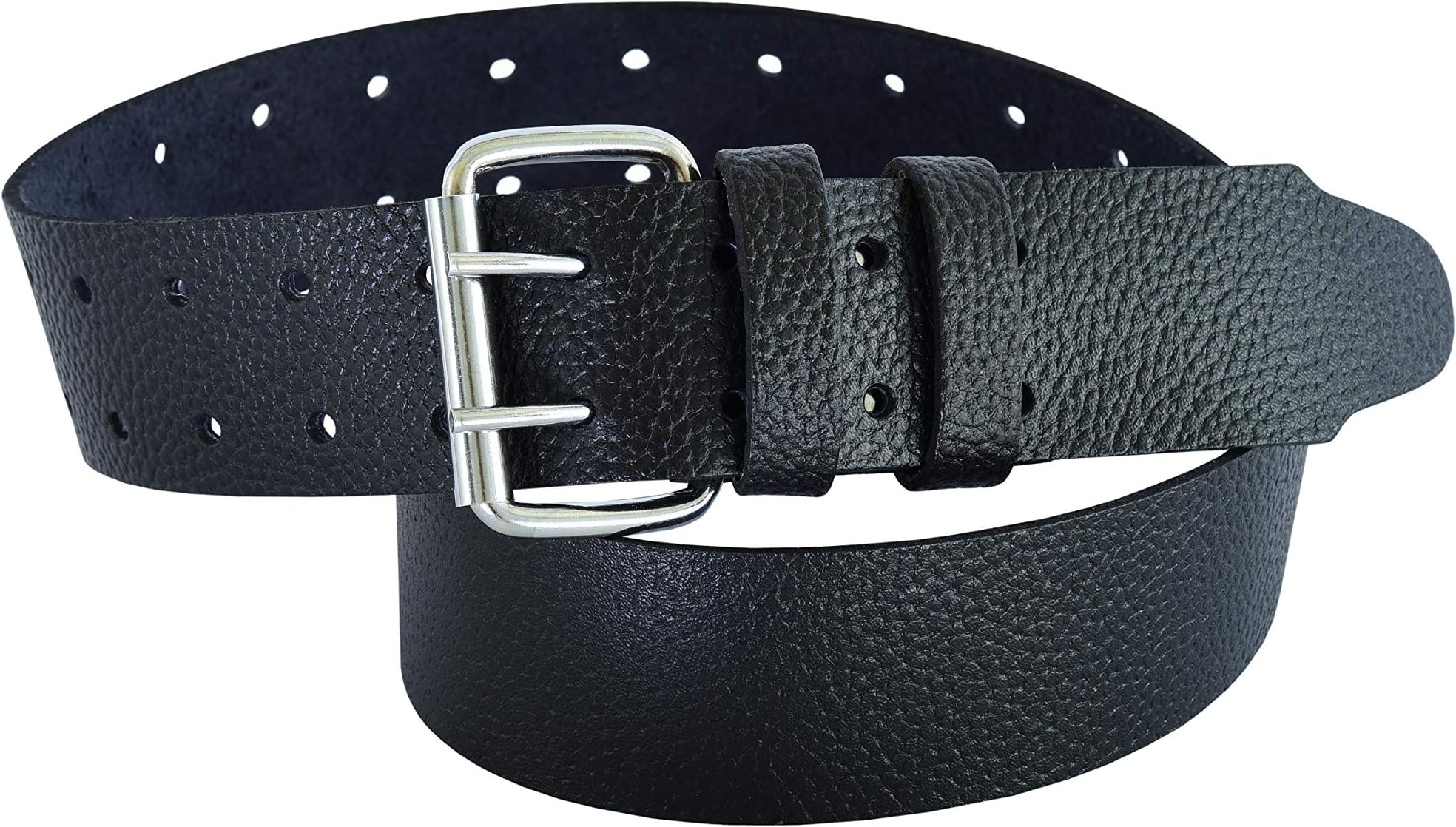 Rolson 68585 50 mm Top Grain Double Pin Leather Belt : Amazon.co.uk ...