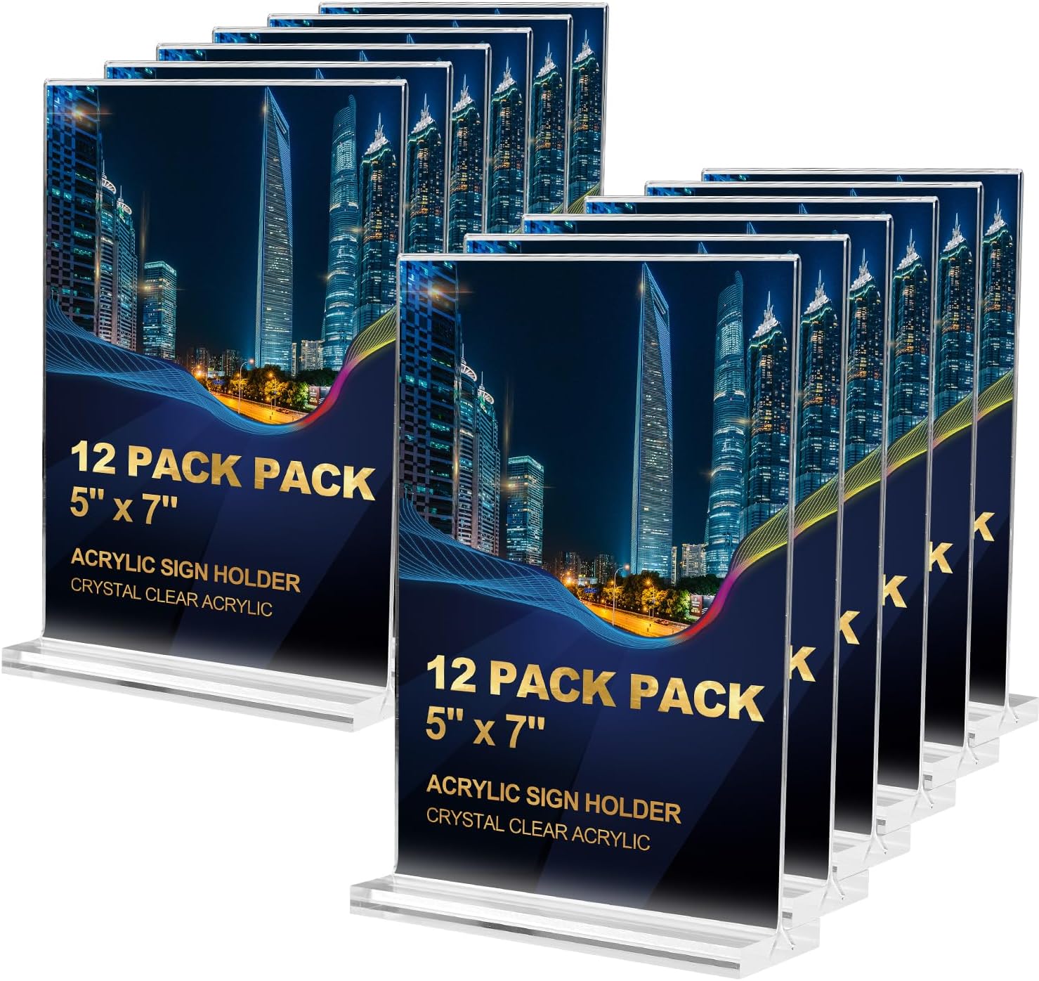 Amazon.com : DECOHOBO 24 Pack Acrylic Sign Holder 5 x 7, Double-Sided ...