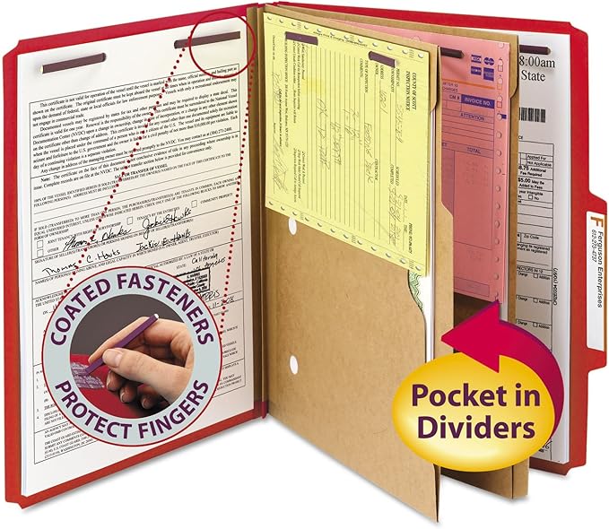 Amazon.com : Smead Pressboard Classification File Folder with ...