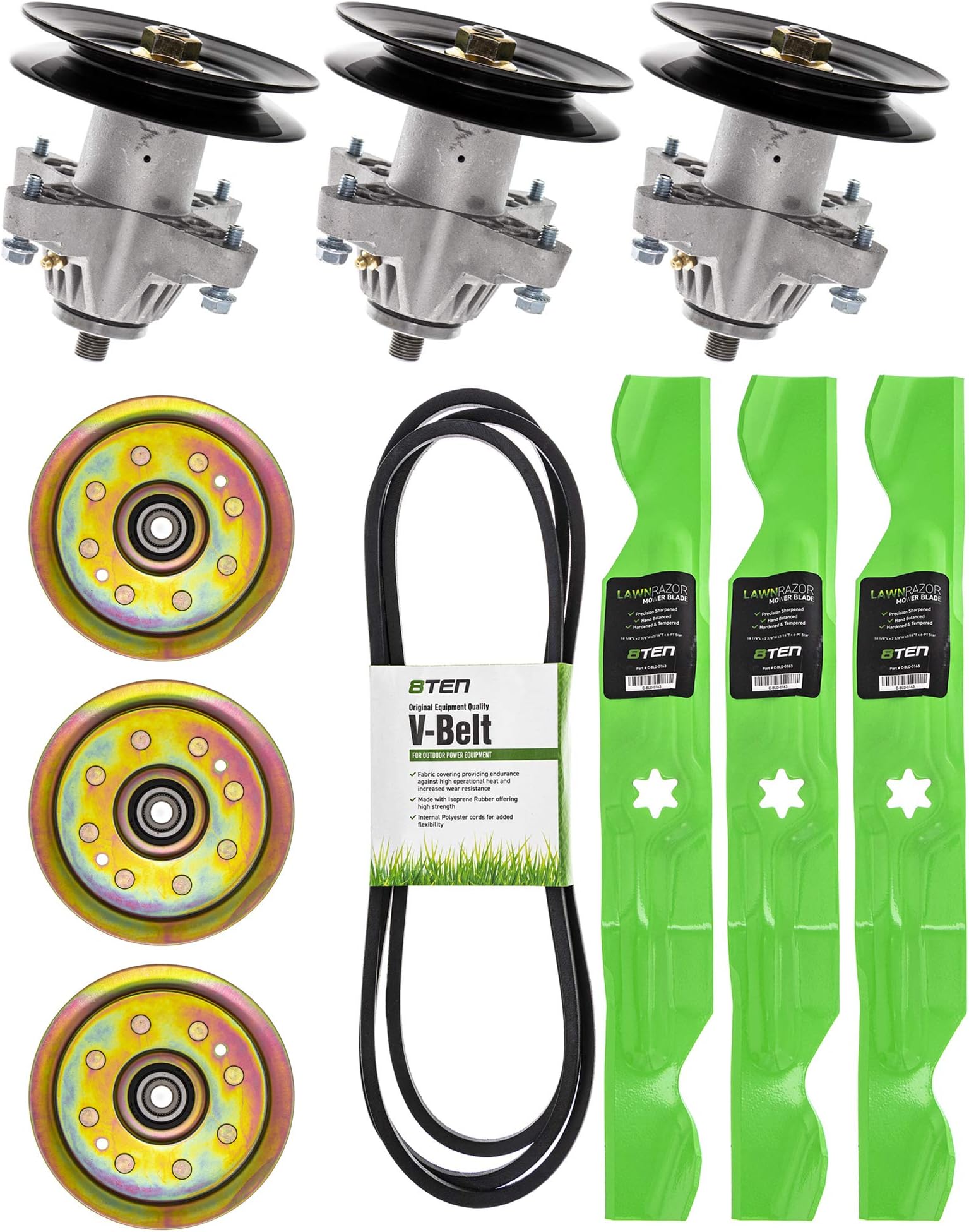 Amazon.com: EPR Blade Spindle Belt Idler Deck Rebuild Kit for 50 inch ...