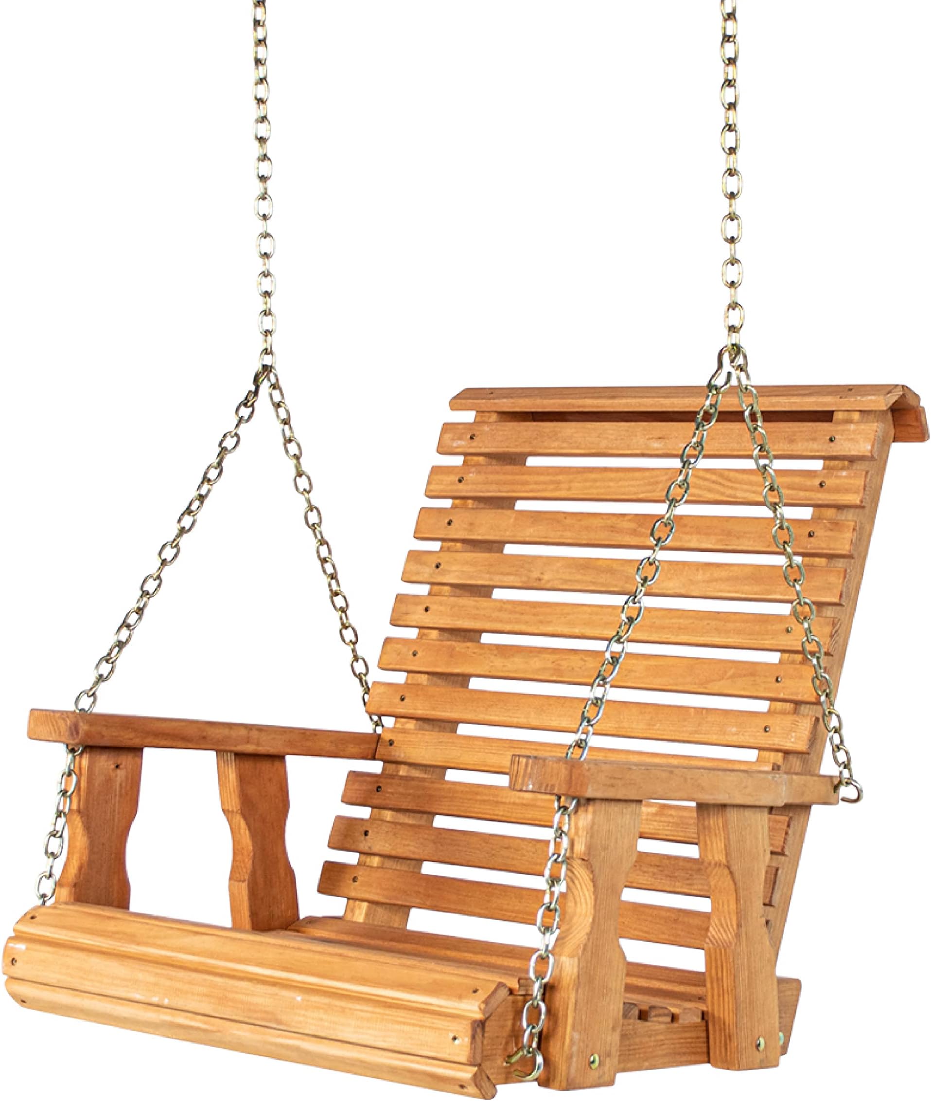 Amazon.com : Amish Heavy Duty Roll Back Pressure Treated Swing Chair ...
