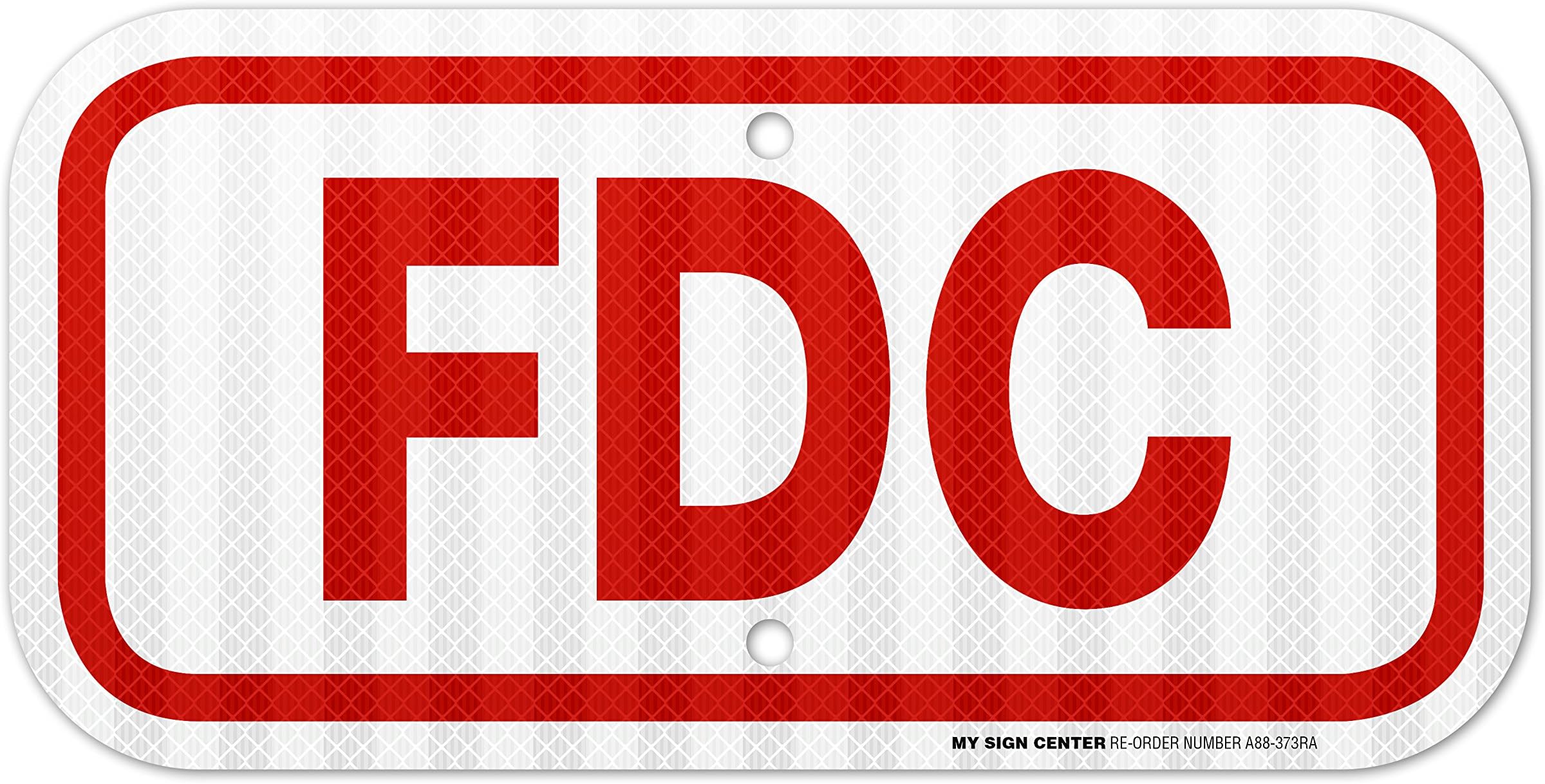 Amazon.com: Sigo Signs, FDC Sign, Fire Department Connection Sign, 6x12 ...