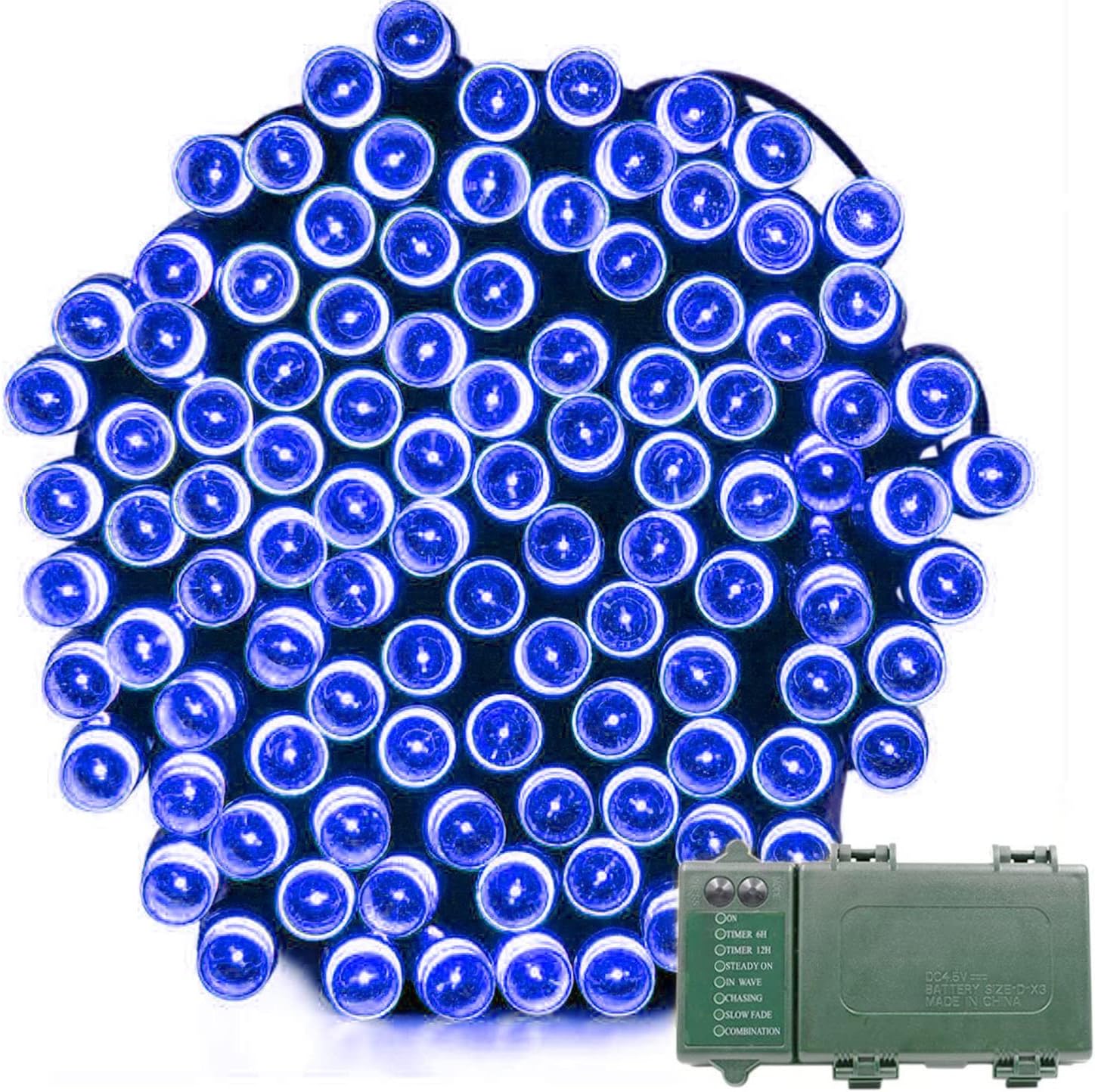 Amazon.com: ZAIYW 2 Pack Christmas Lights 23ft 70 LED, Battery Operated ...