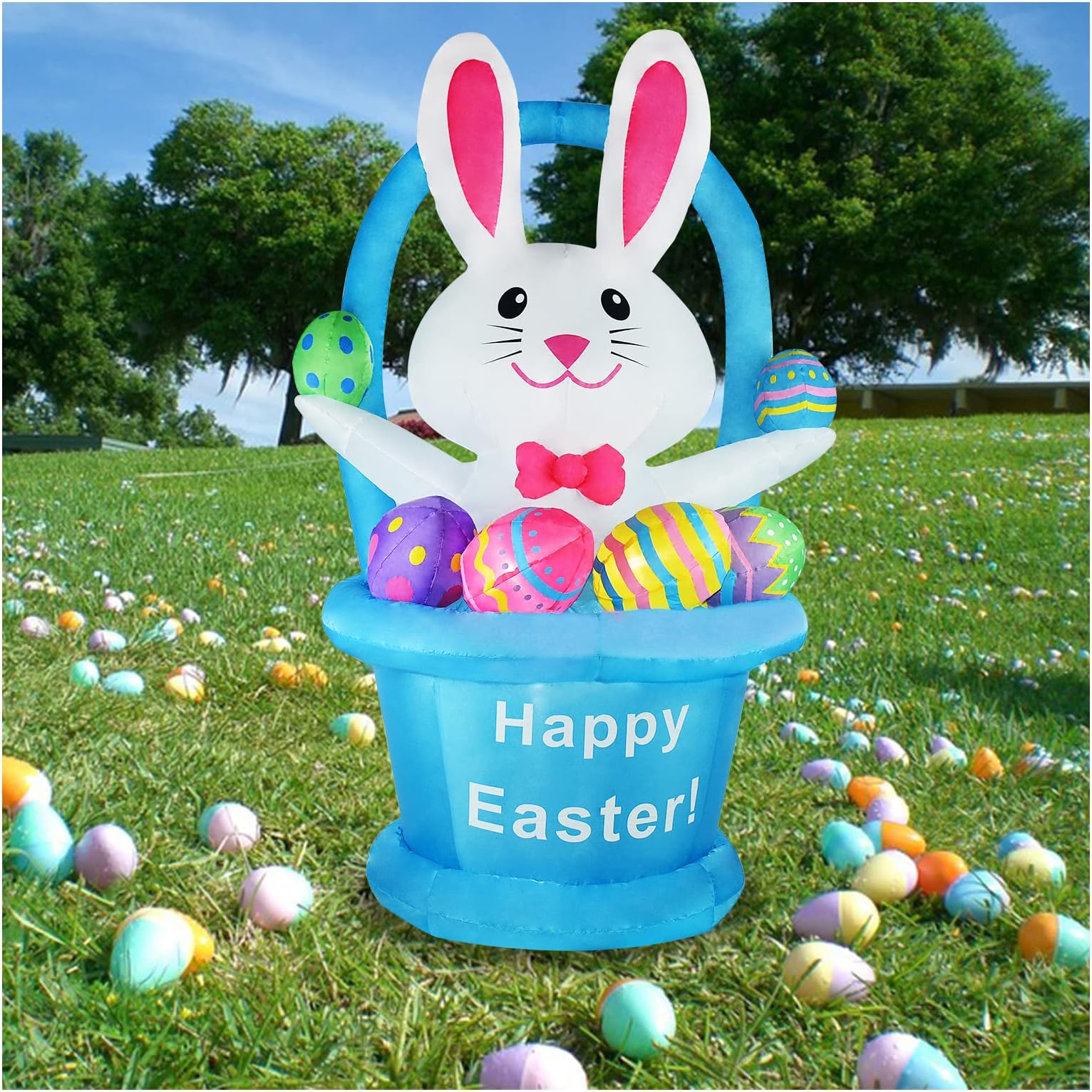 Amazon.com: Easter Inflatables Bunny Outdoor Decorations - 5 FootBlow ...