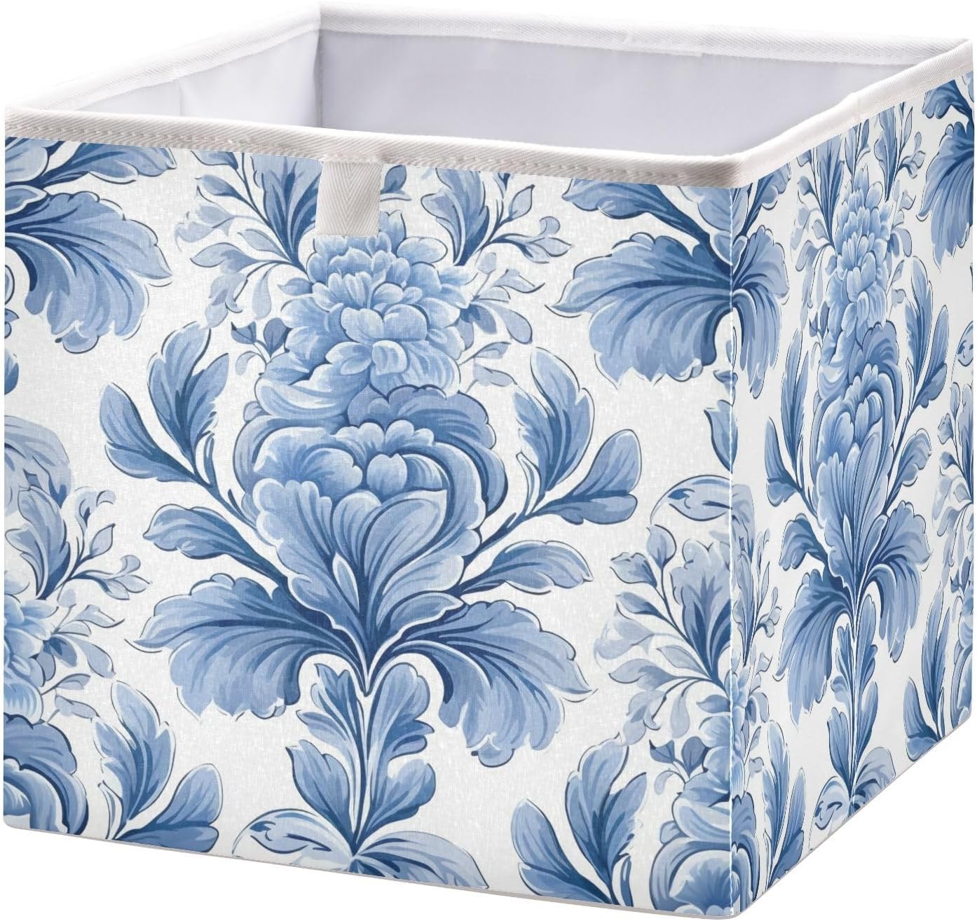 Amazon.com - Bulletgxll Blue and White Floral Cube Storage Bins ...