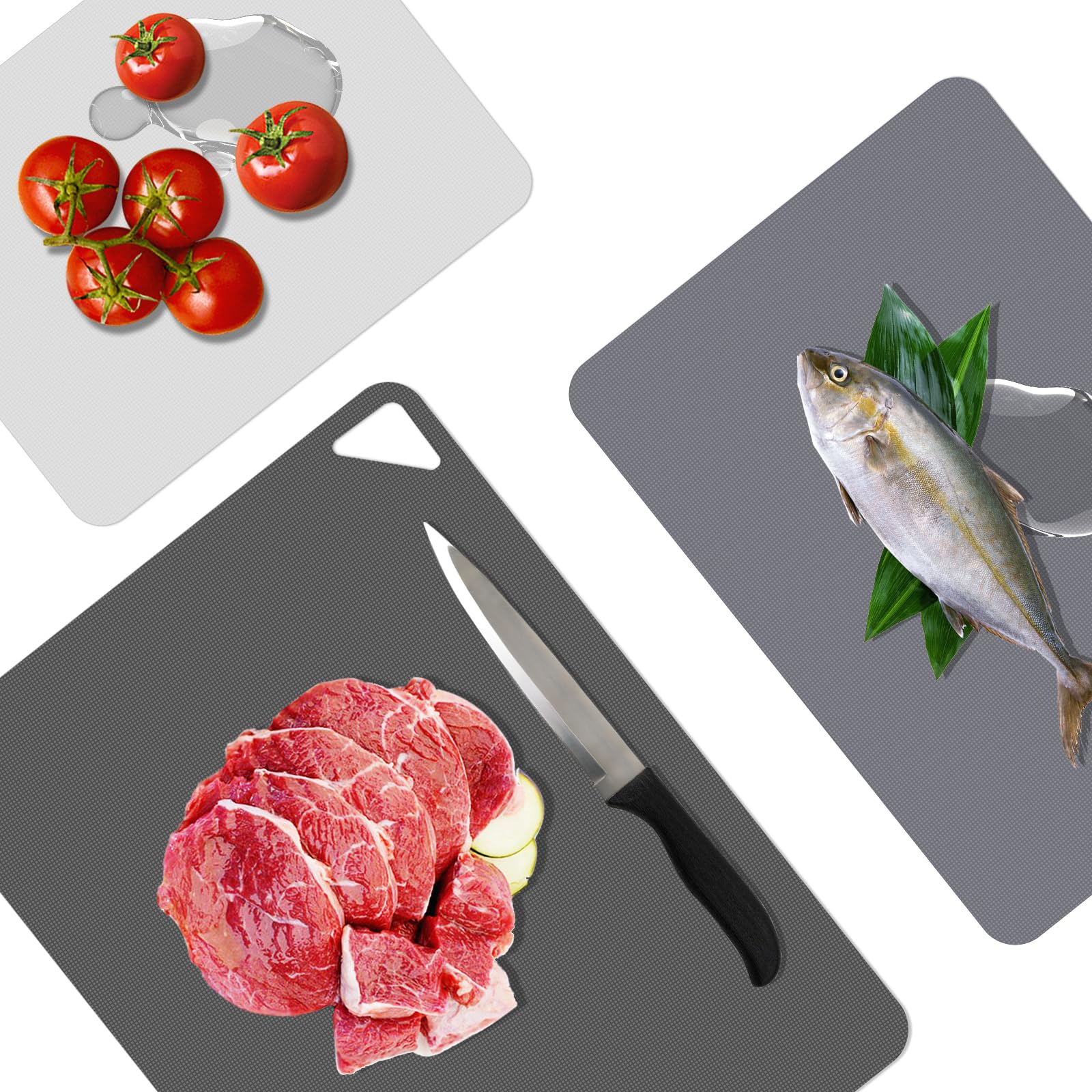 Snapklik.com : Plastic Cutting Boards For Kitchen, Flexible Non Slip ...