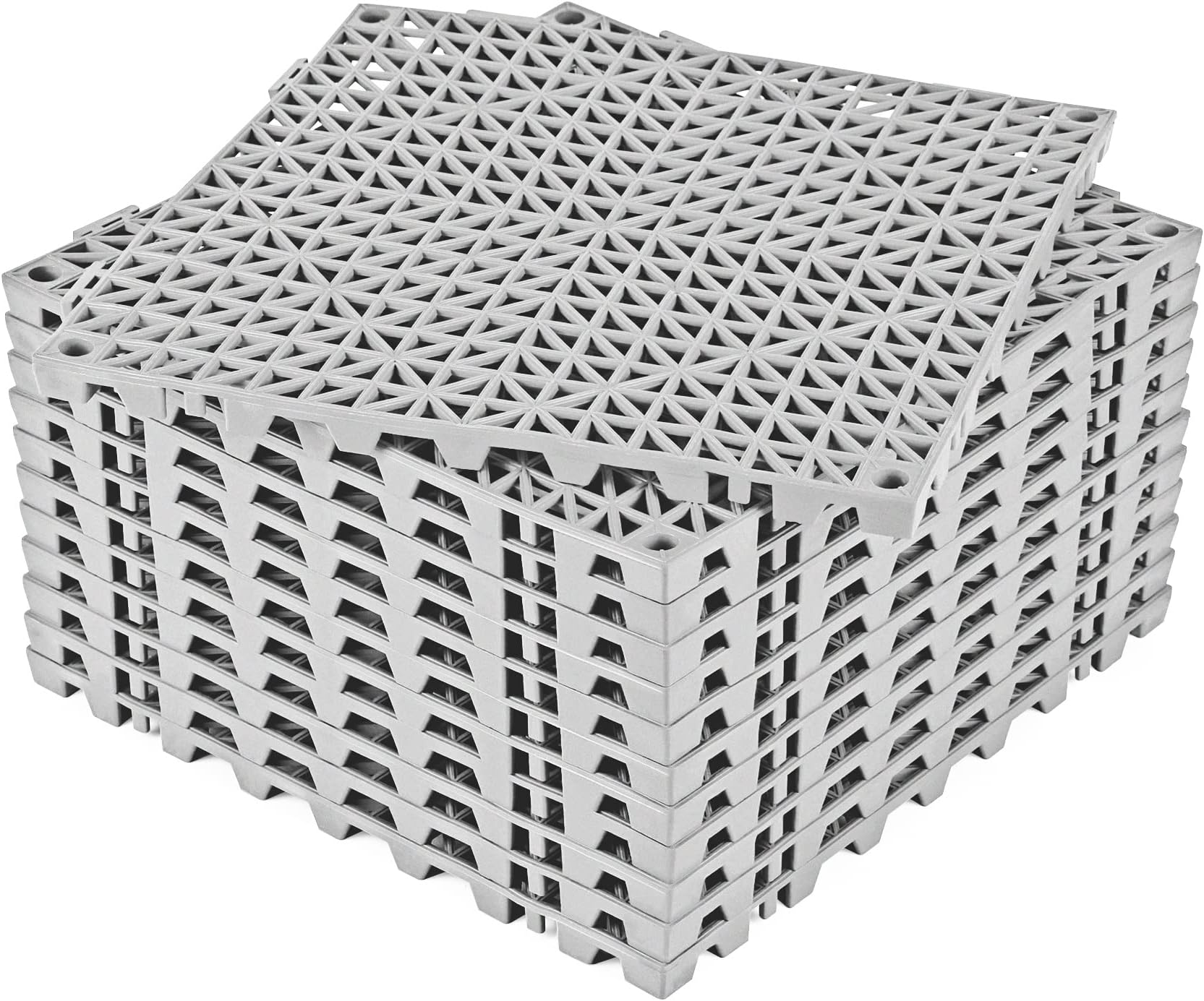 Amazon.com: Dri-Dek 1'x1' Interlocking Tiles - Flexible Patio, Porch ...