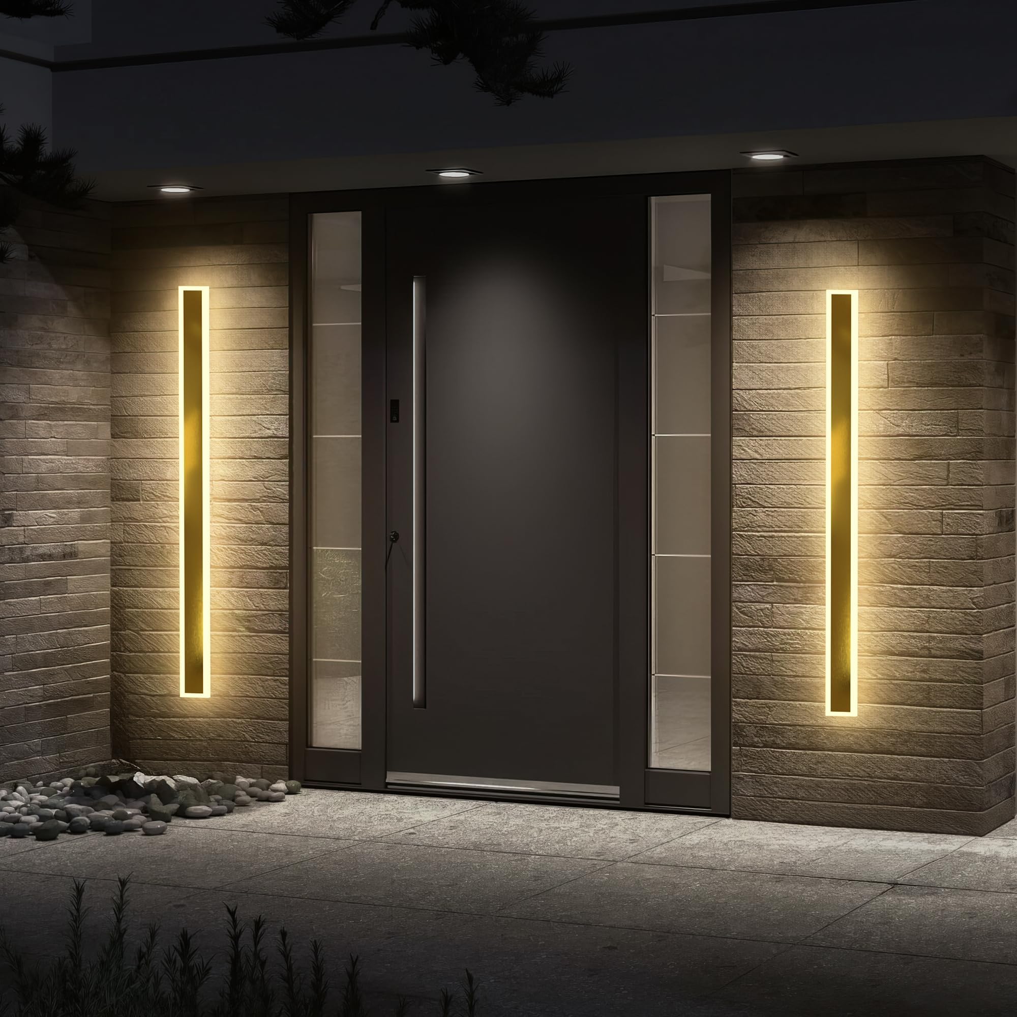 Amazon.com: 2 Pack 60 inch Modern Outdoor Wall Light, Outdoor Garage ...