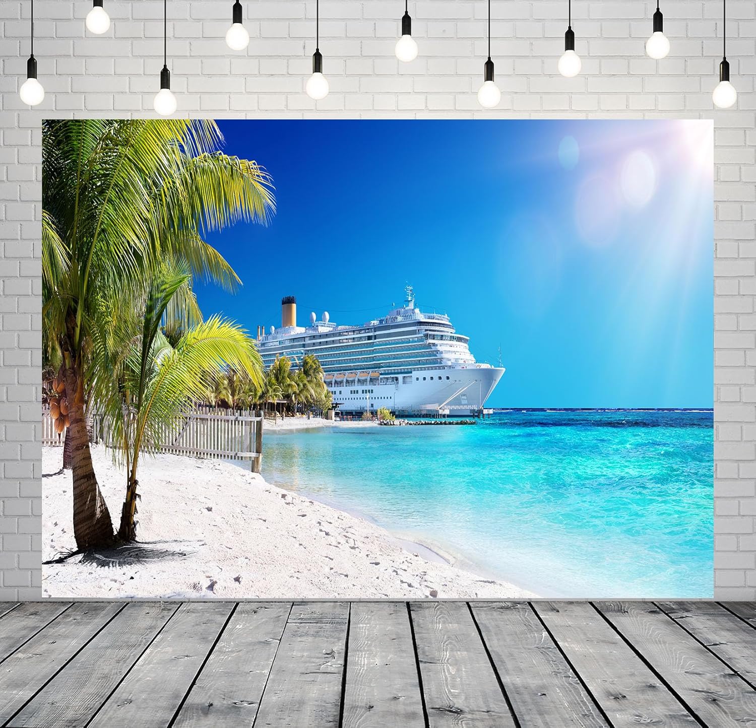 Amazon.com : CORFOTO 10x8ft Cruise Ship Backdrop Caribbean Sea ...