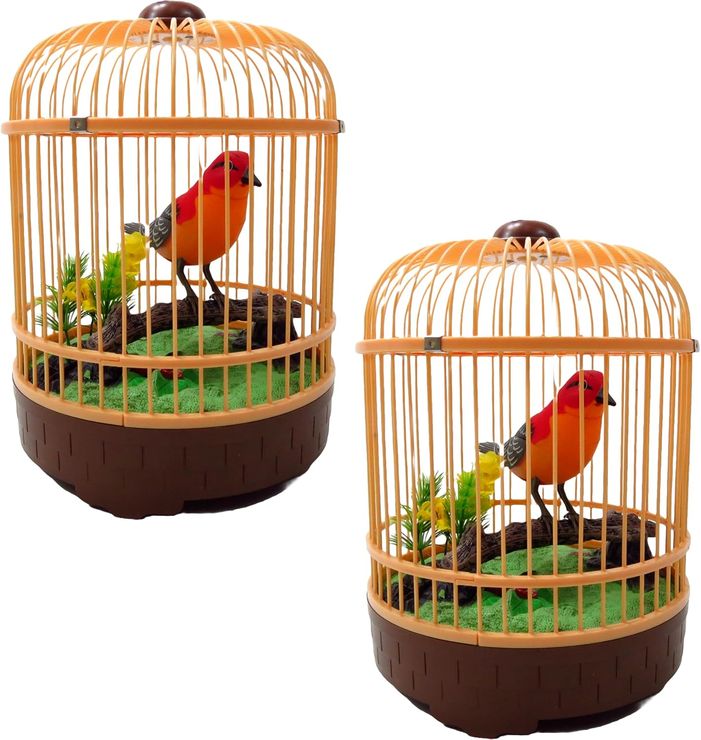Amazon.com: PowerTRC Singing & Chirping Bird in Cage, Realistic Sounds ...