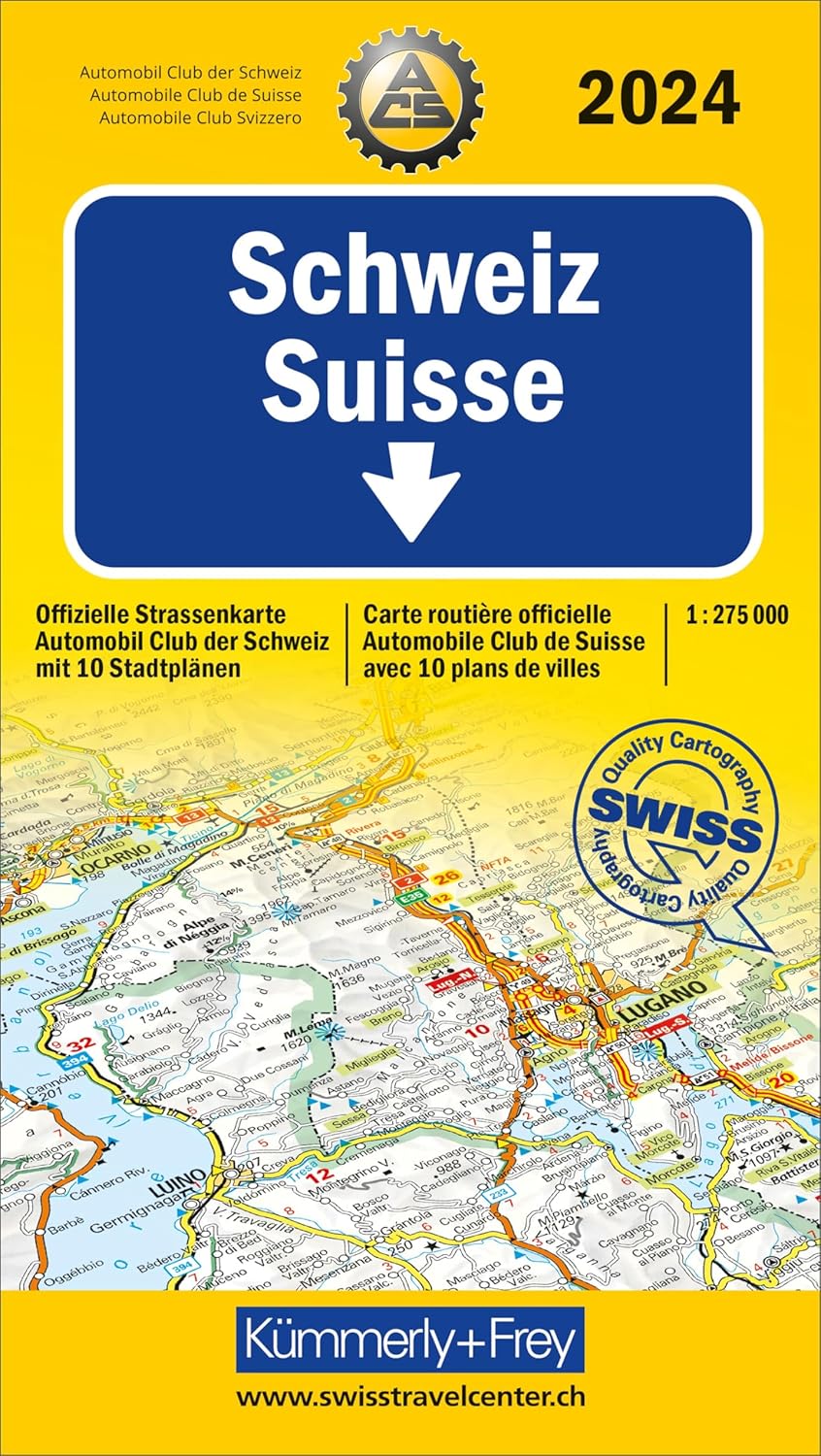 Switzerland 2024 ACS +10 city maps: Offizielle Strassenkarte ...