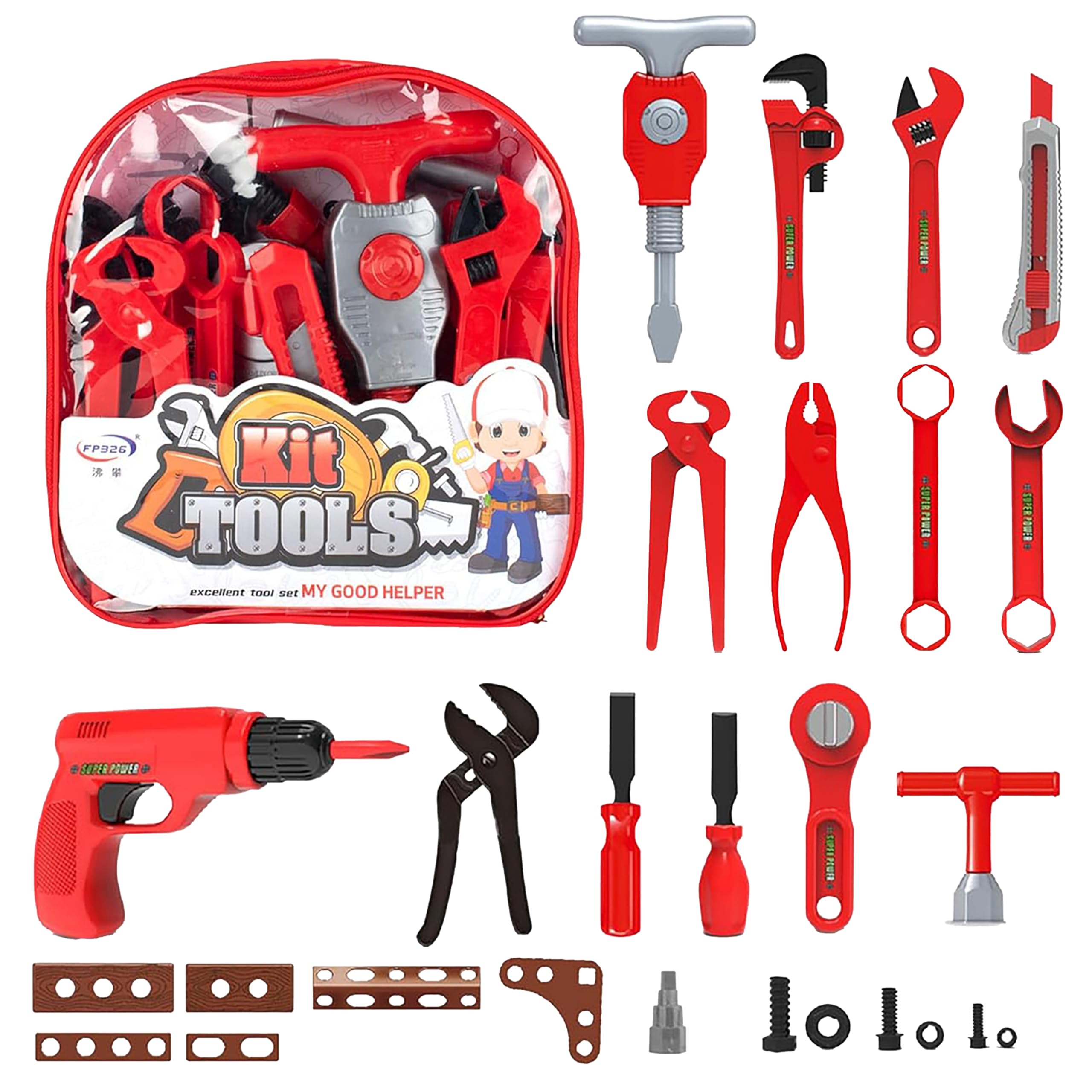 Bambibo Kids Tool Box - 27 Pieces, Kids Tool Set For Kids Ages 3-5 ...