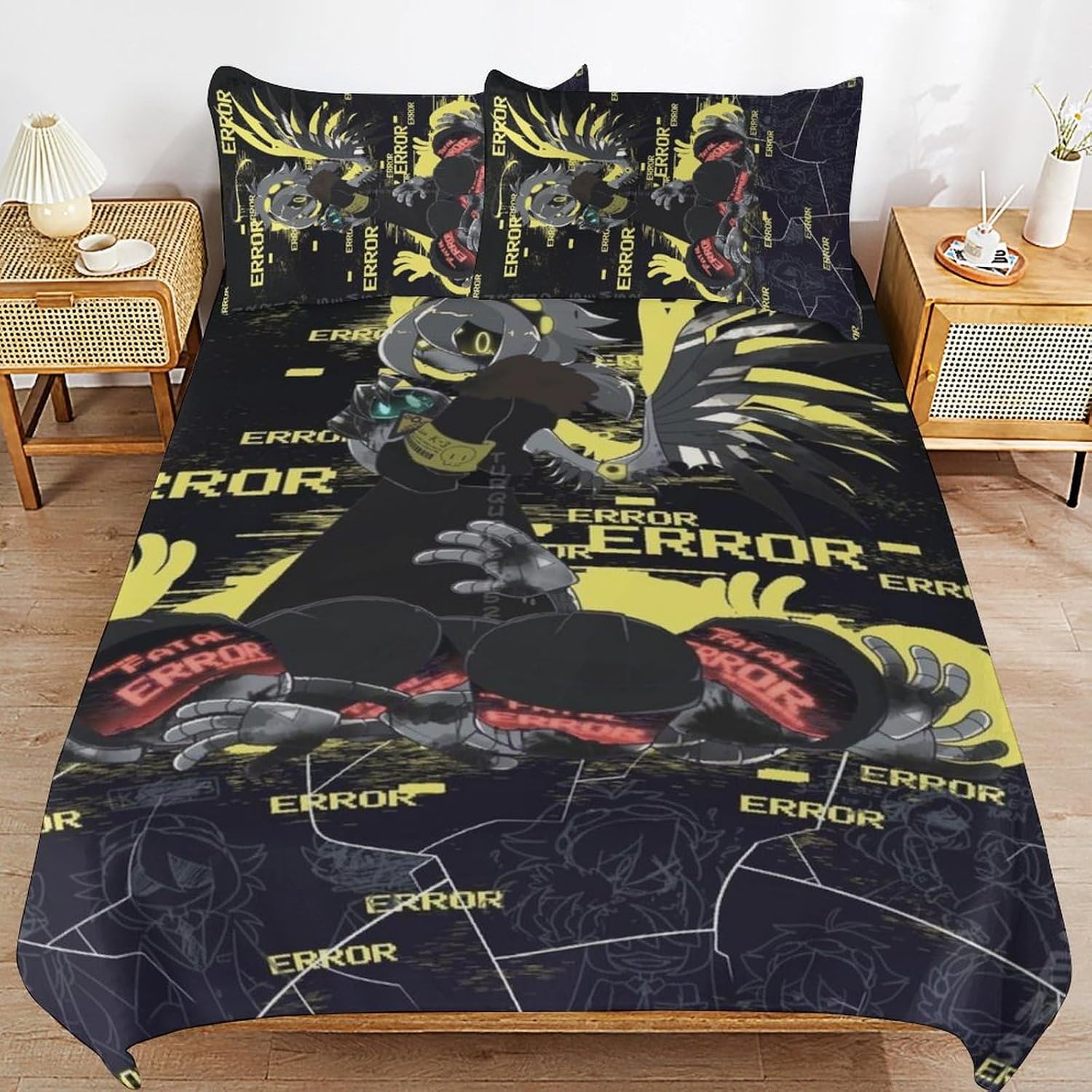 Amazon.com: PANKOOCLUB Murder Drones Three Piece Bedding Soft Cute Bed ...