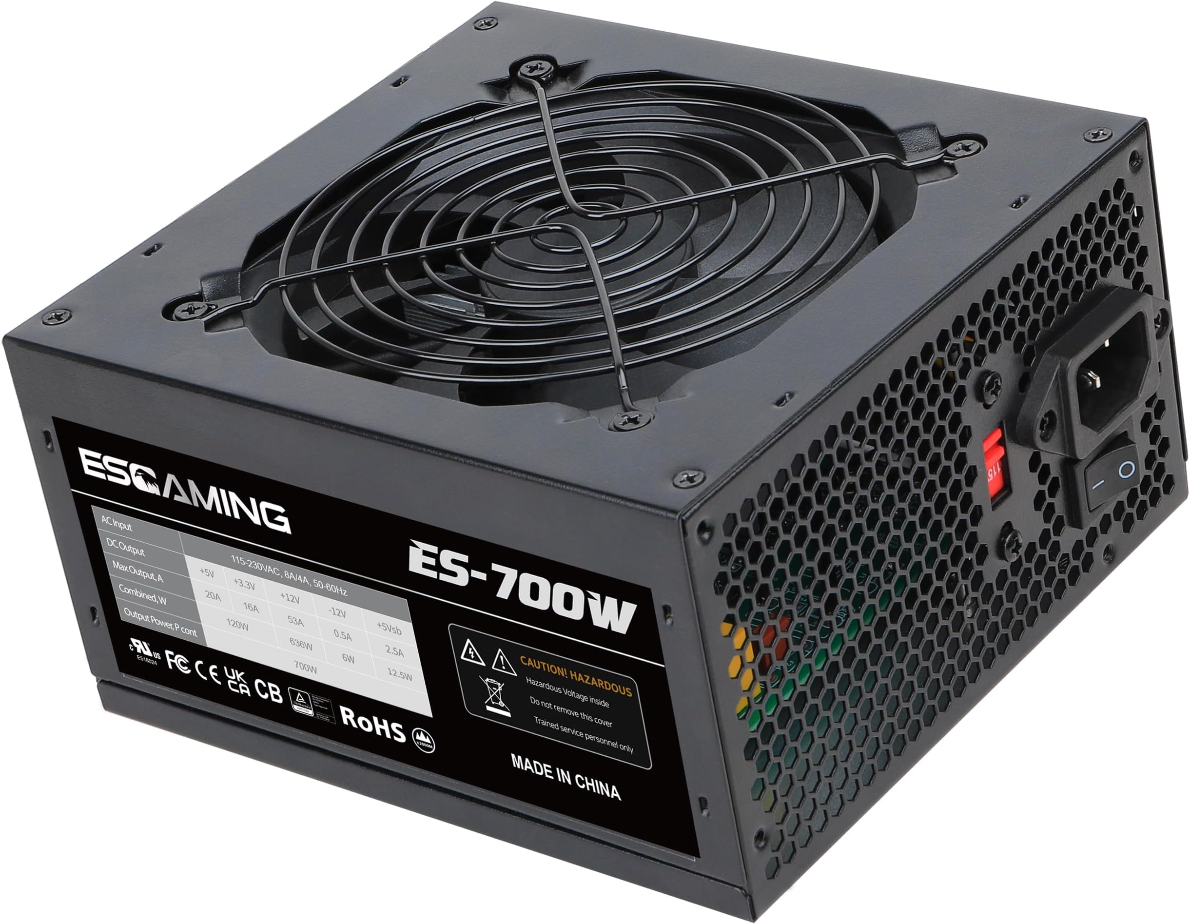 Amazon.com: 700W Power Supply Non-Modular ATX PSU with Auto-Thermally ...