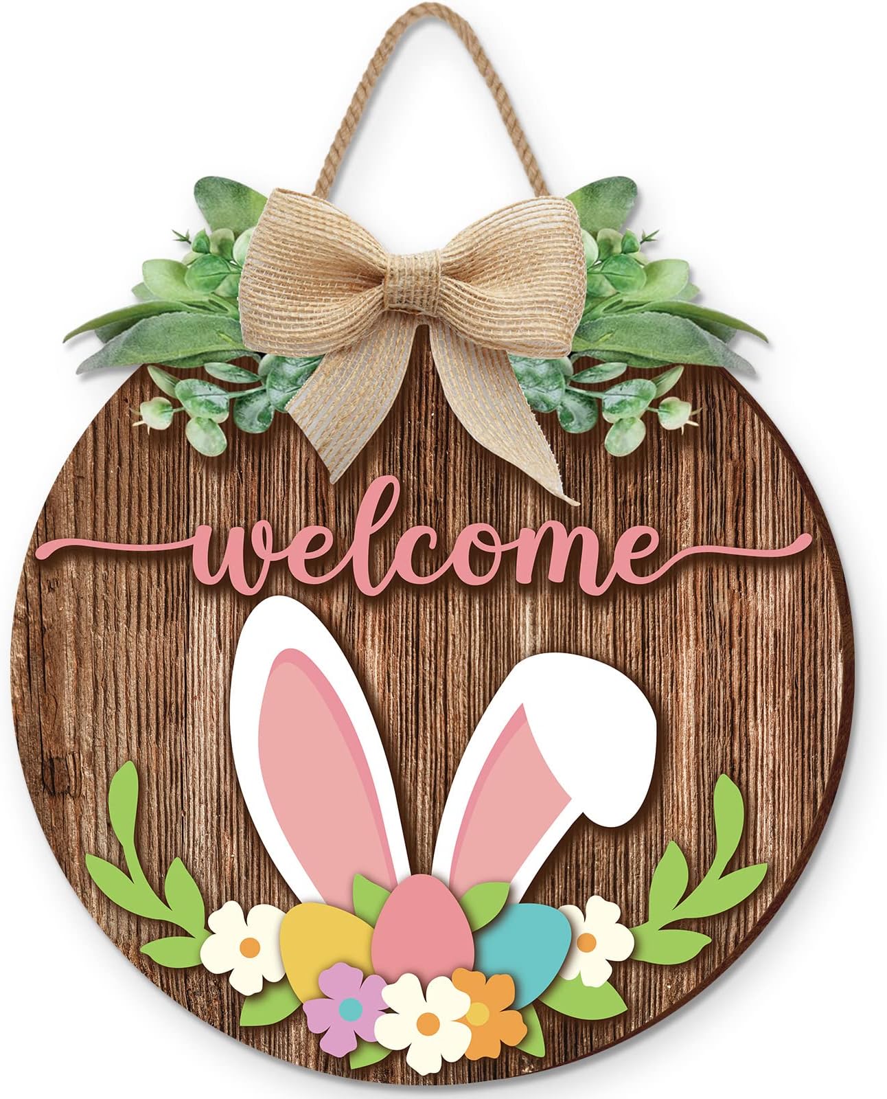 Amazon.com : Easter Door Decorations Bunny Decor, Easter Bunny Welcome ...