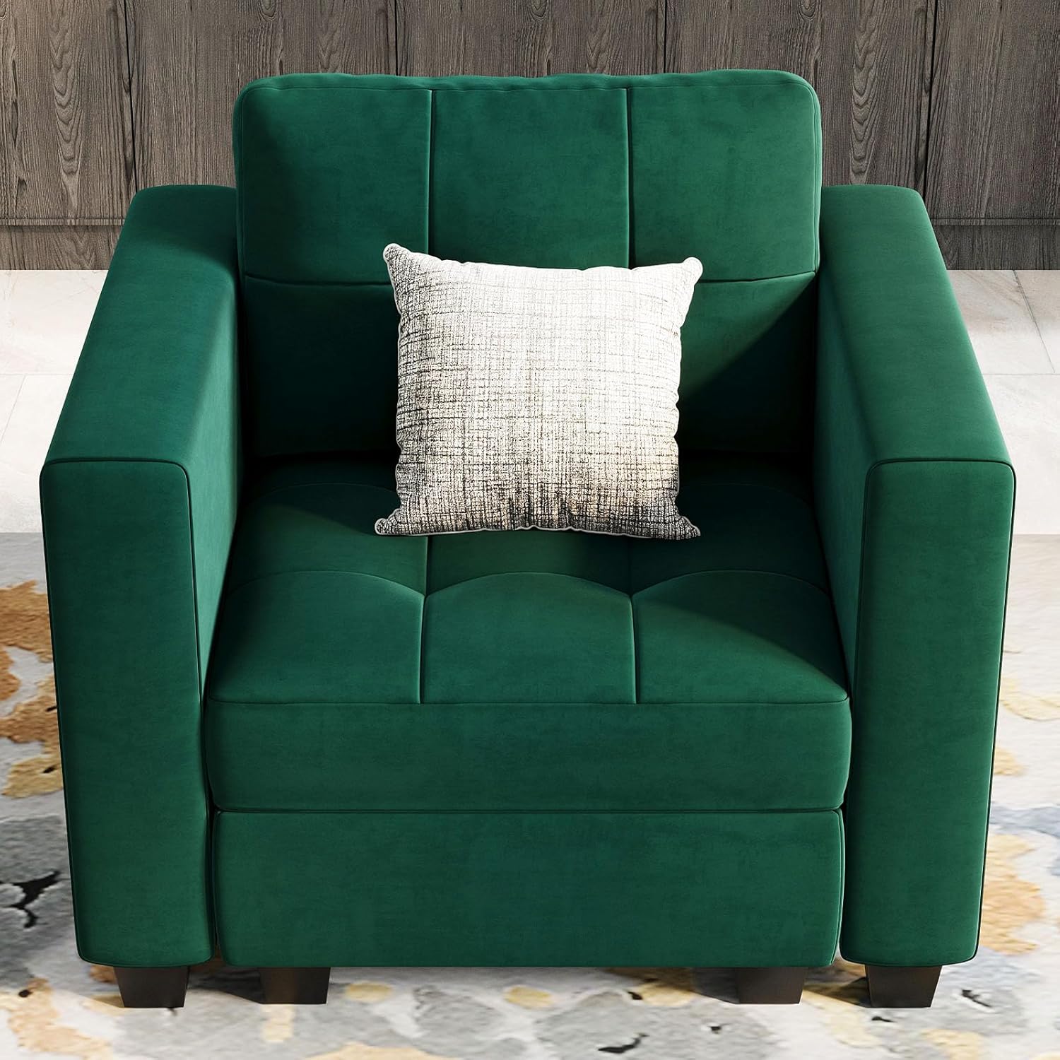 Amazon.com: Belffin Modular Sectional Arm Chair, Velvet Accent Chair ...