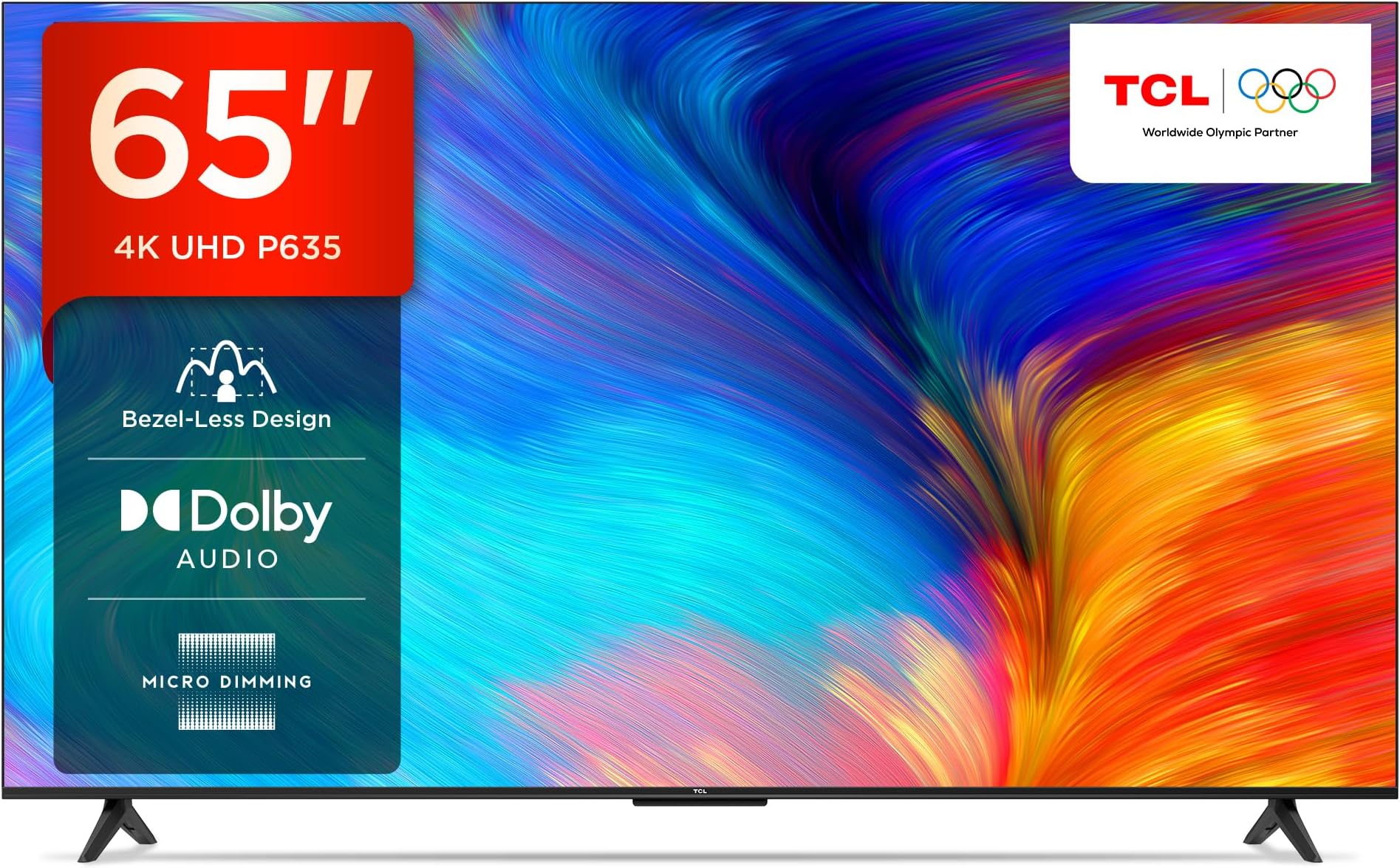 TCL 164 cm (65 inches) Bezel-Less Series 4K Ultra HD Smart LED Google ...