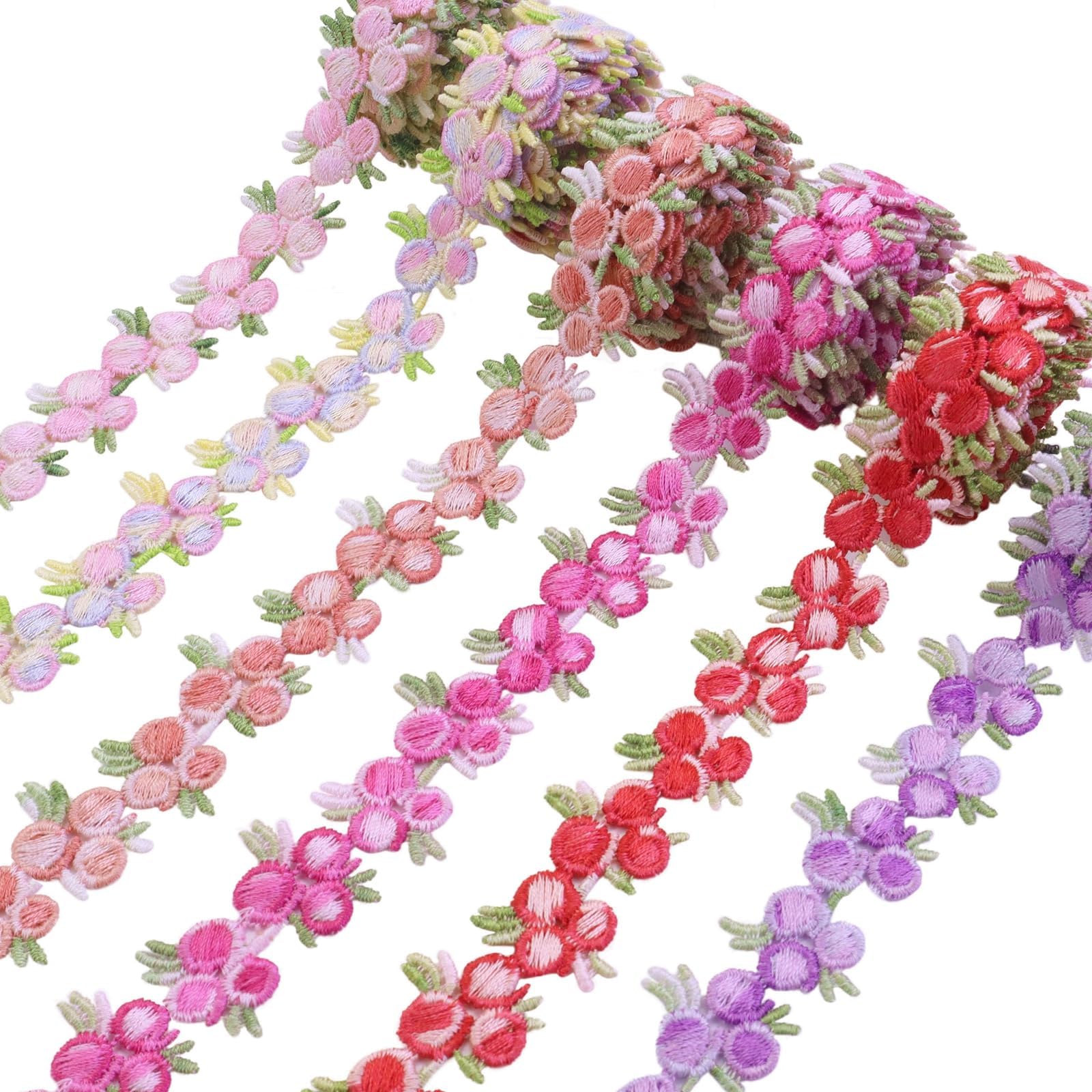 Amazon.com: Rose Lace Trim Floral Ribbon DIY Wedding Appliques for ...