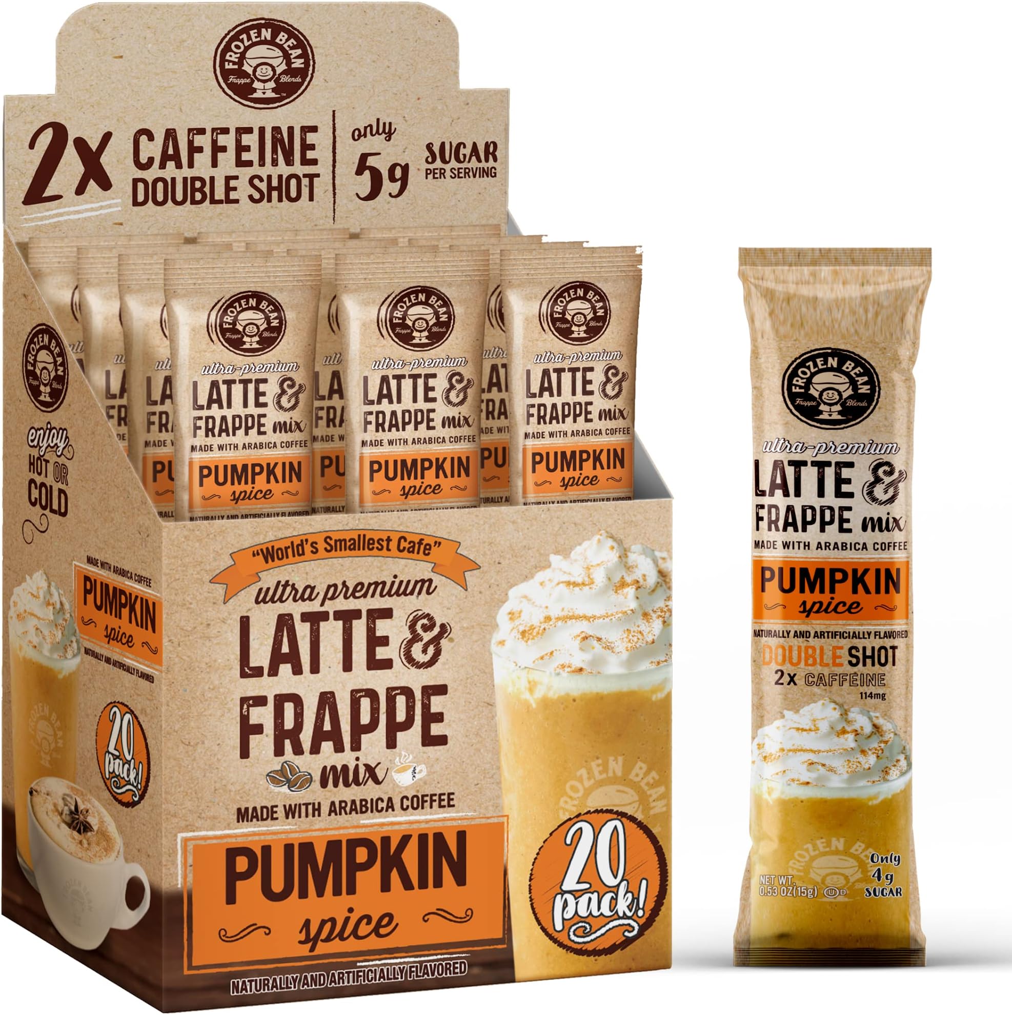 Amazon.com : The Frozen Bean - Pumpkin Spice Frappe & Latte Instant Mix ...
