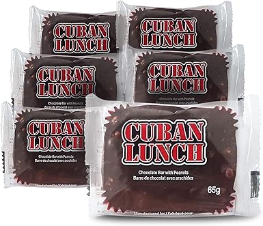Cuban Lunch Chocolate Bar with Peanuts (6-Pack) Candy 65 Grams Per Bar ...