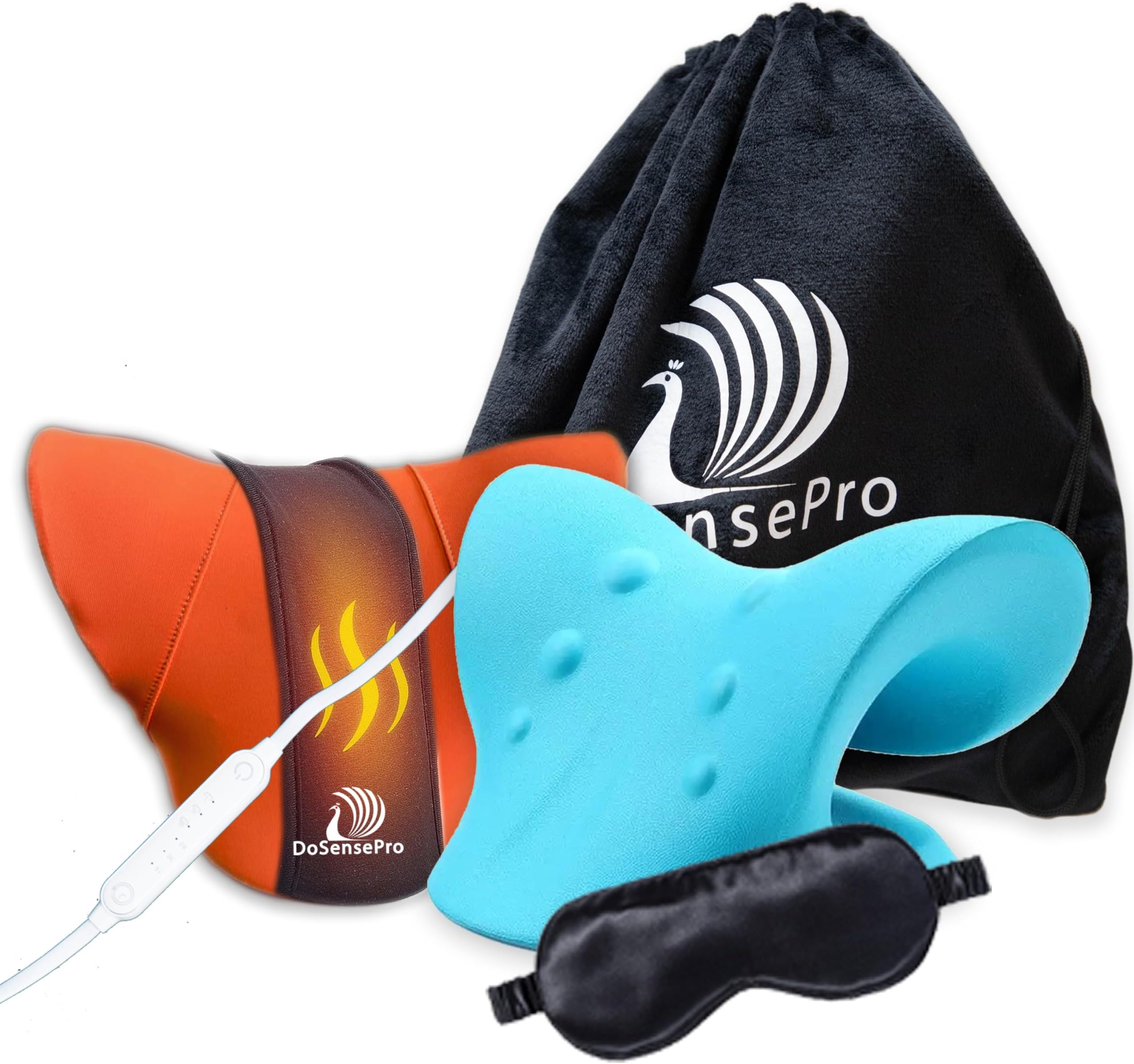 Amazon.com: Neck Stretcher Cervical Traction Device with Heating Pad ...