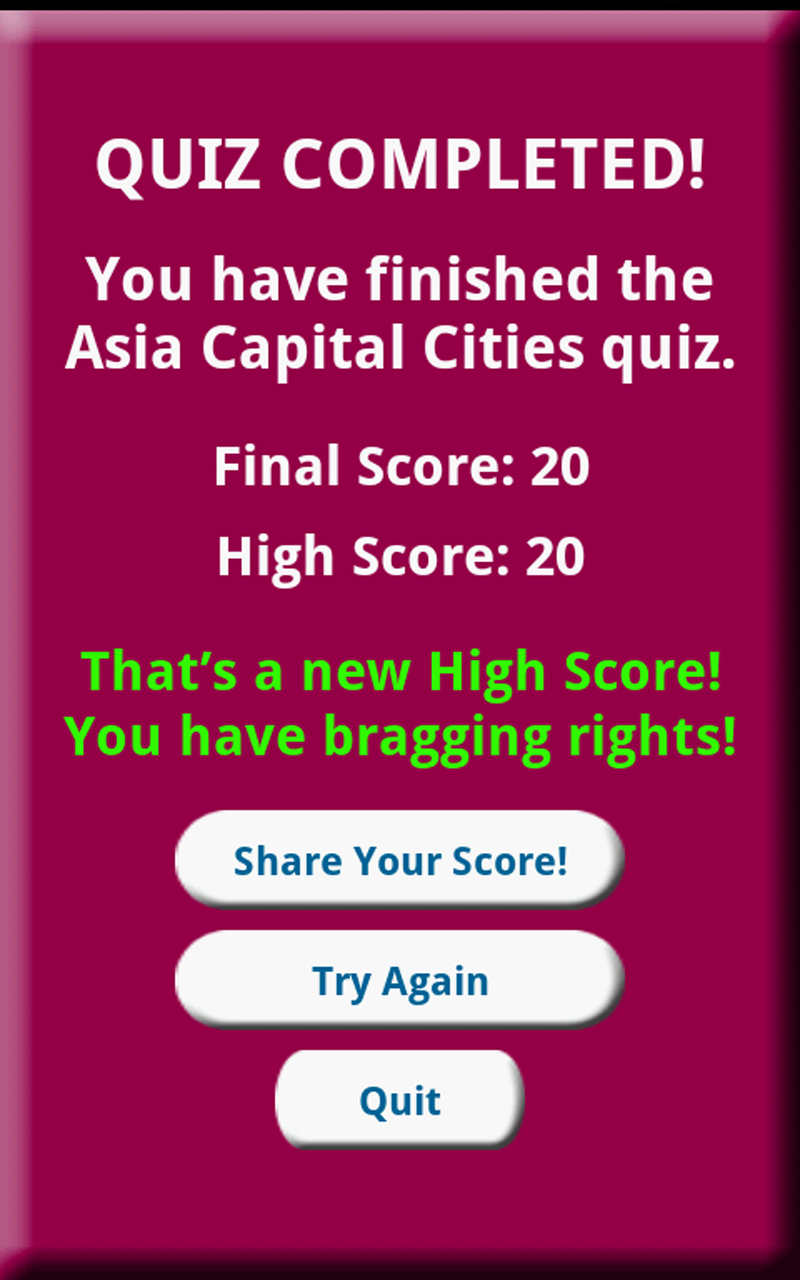Asia Countries and Capital Cities - App on Amazon Appstore