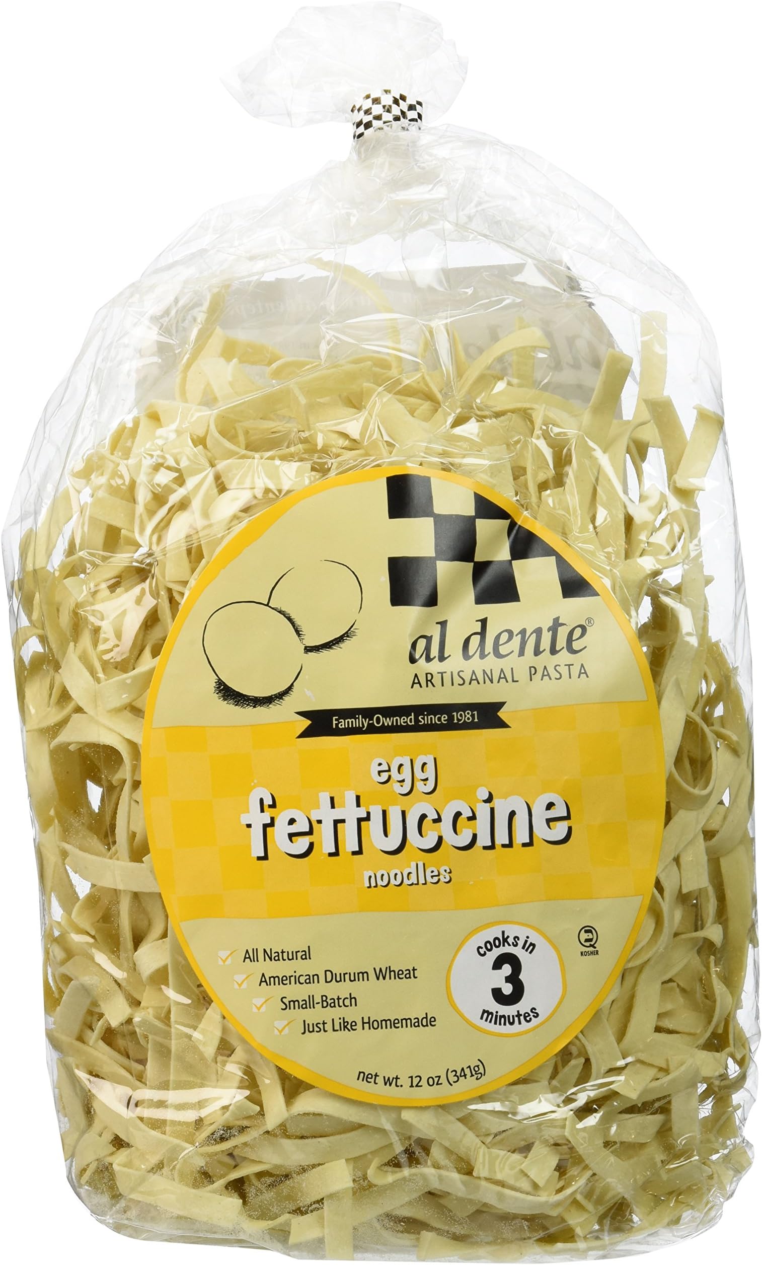 Amazon.com : Al Dente Carba-Nada Egg Fettuccine, 10-Ounce Bags (Pack of ...