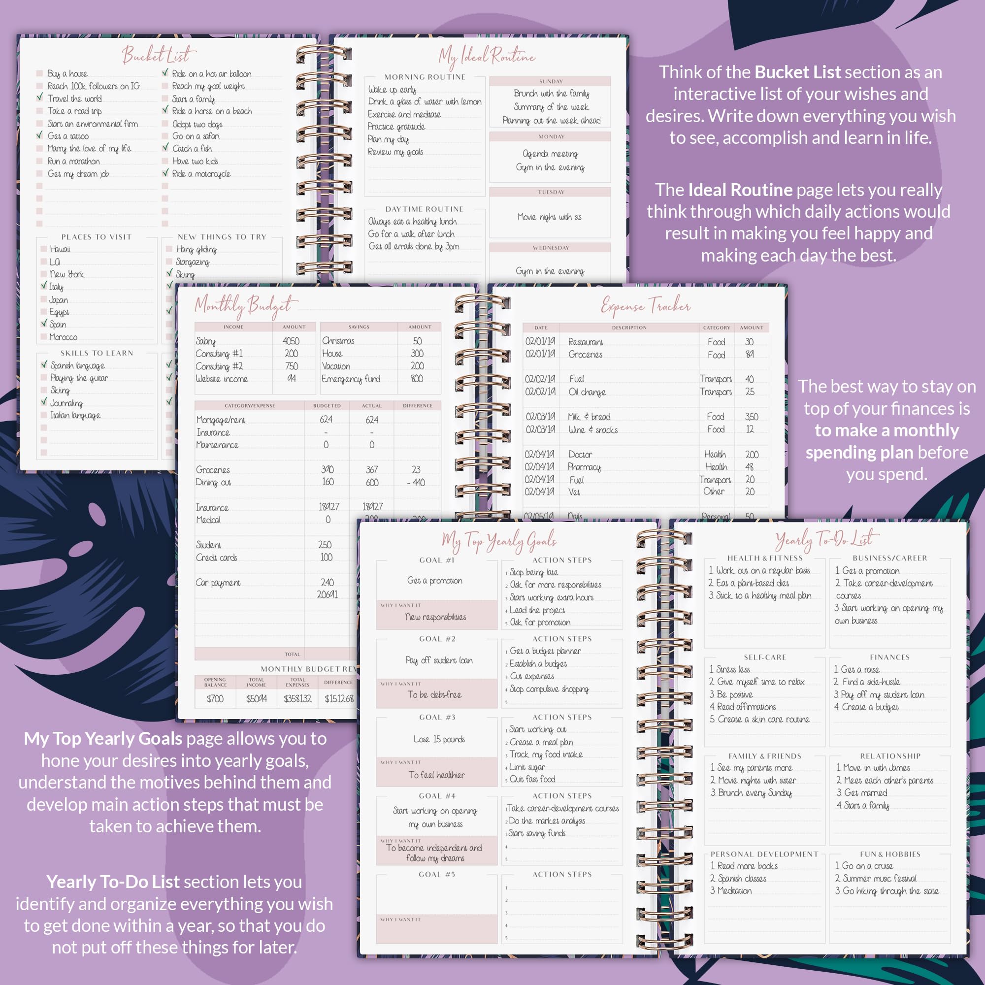 Snapklik.com : PLANBERRY Weekly Planner Premium Undated Life Organizer ...