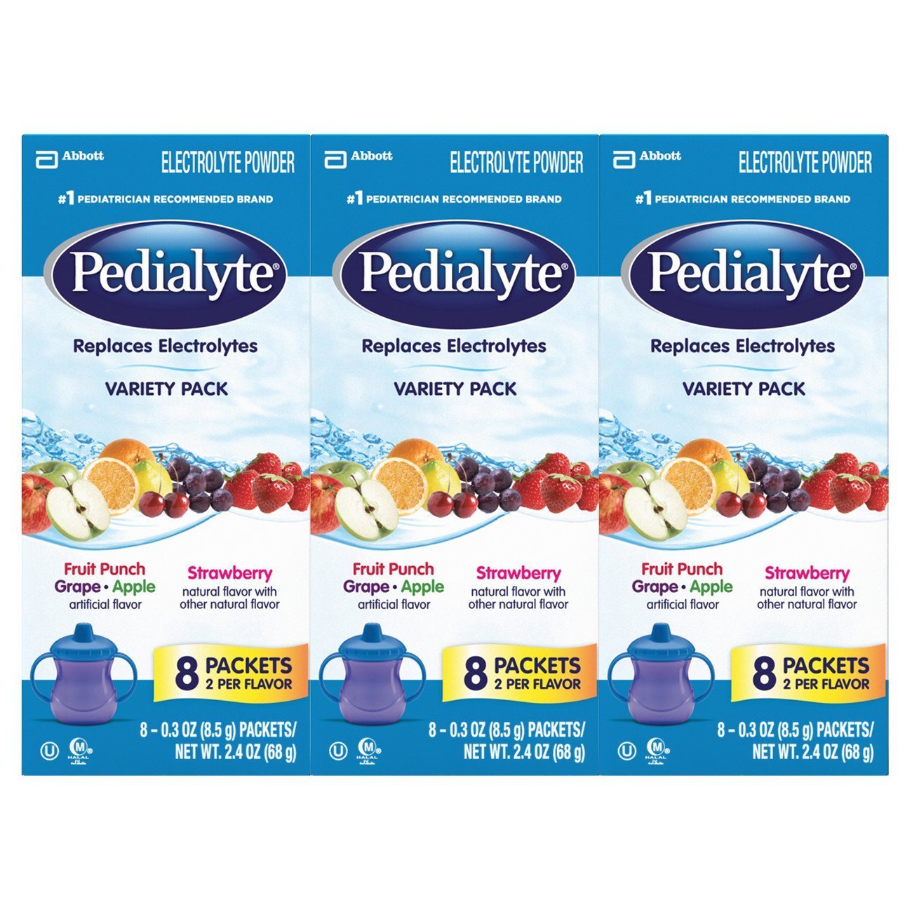 Buy Pedialyte Electrolyte Powder Packets, Variety Pack, Hydration Drink ...