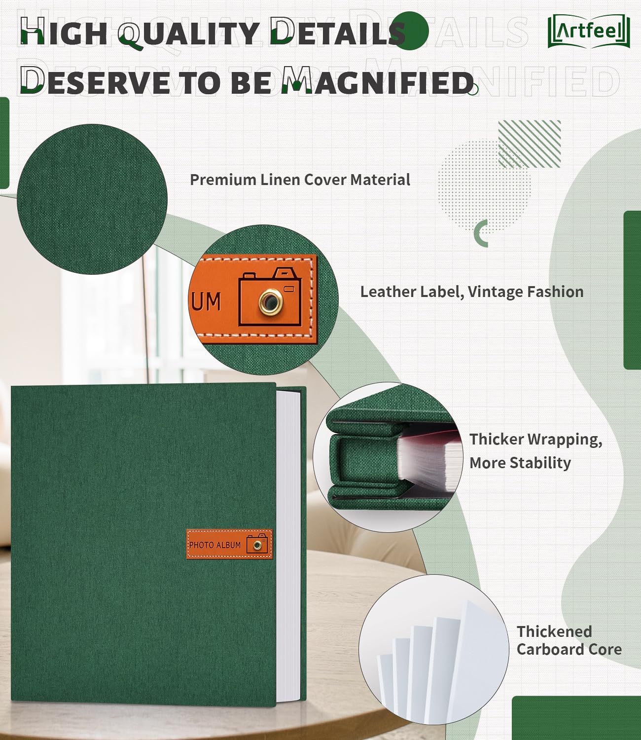 Snapklik.com : Artfeel Photo Album Self Adhesive Scrapbook Album,Photo Book For 4x6,5x7,8x10 ...