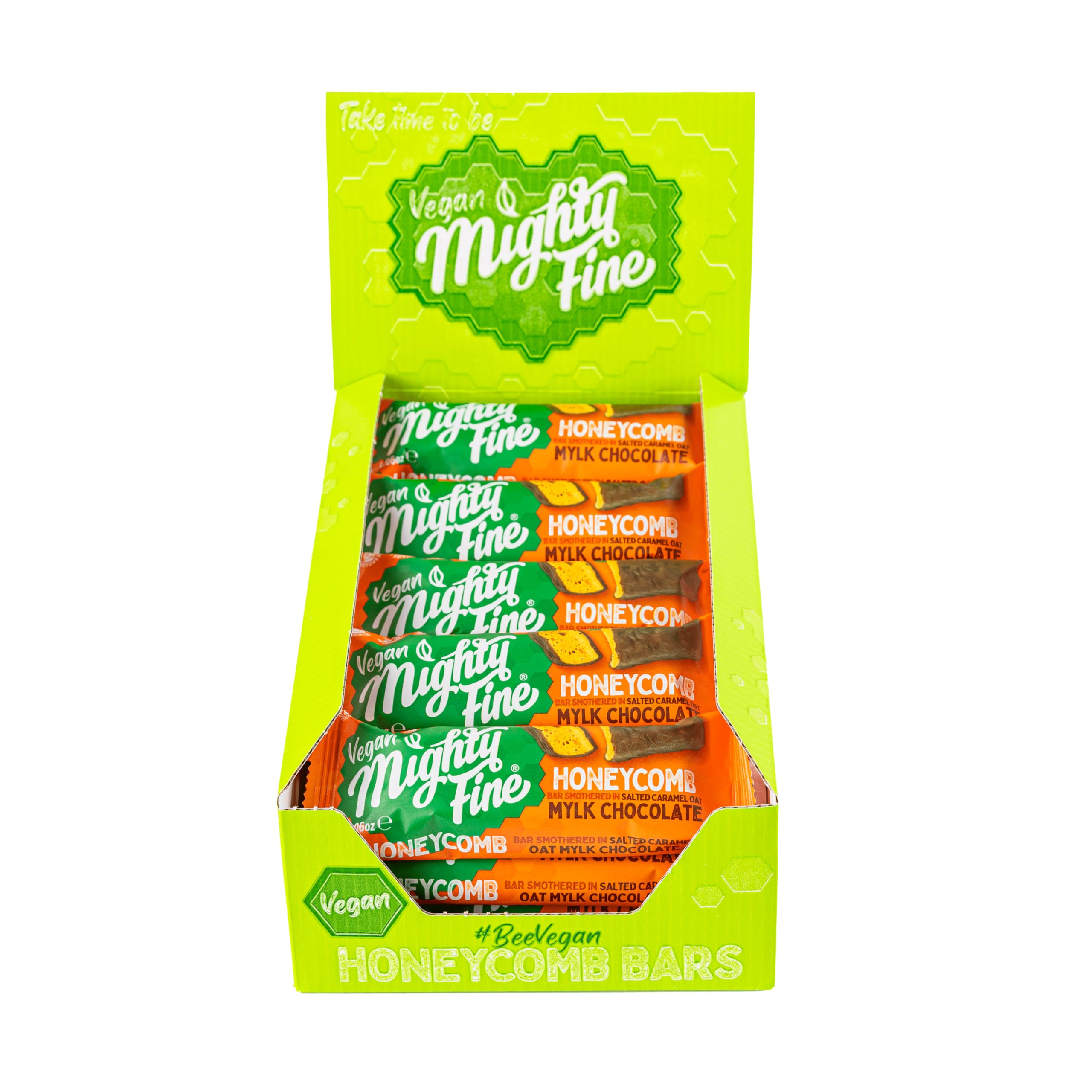 Mighty Fine Vegan Mylk Chocolate Honeycomb Bars 15 x 30g (Salted ...