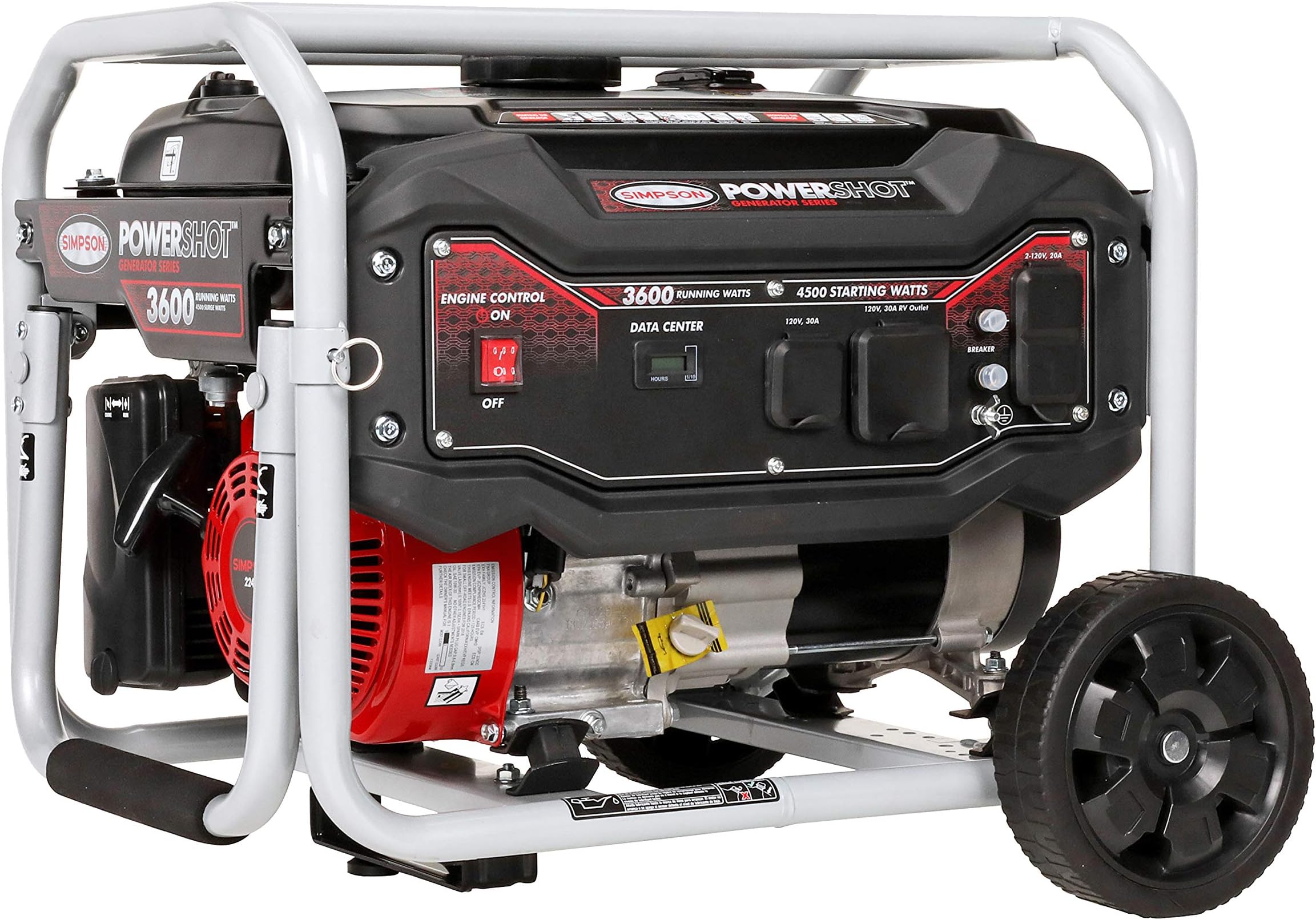 Amazon.com : SIMPSON PowerShot Portable 3,600 Watt Generator with Roll ...