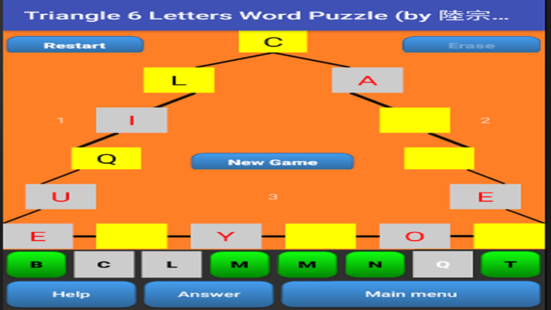 Wordoku Triangle 6g puzzle - App on Amazon Appstore