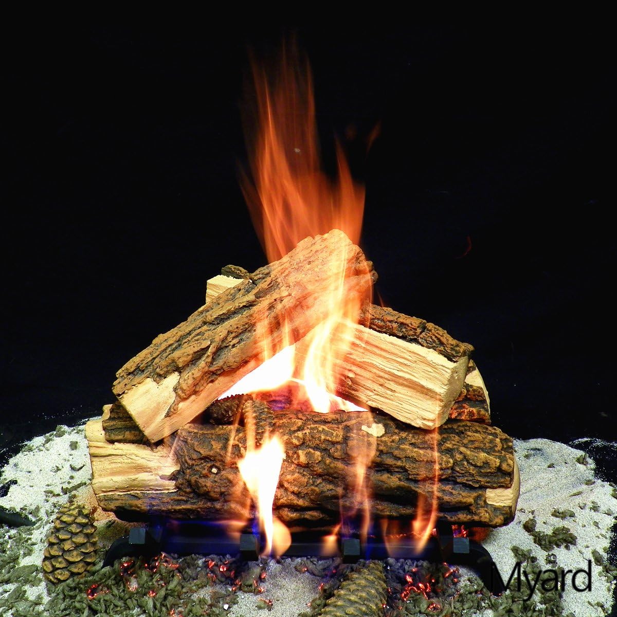 Amazon.com : PayandPack Deluxe 15" inches Country Split Fire Gas Logs ...